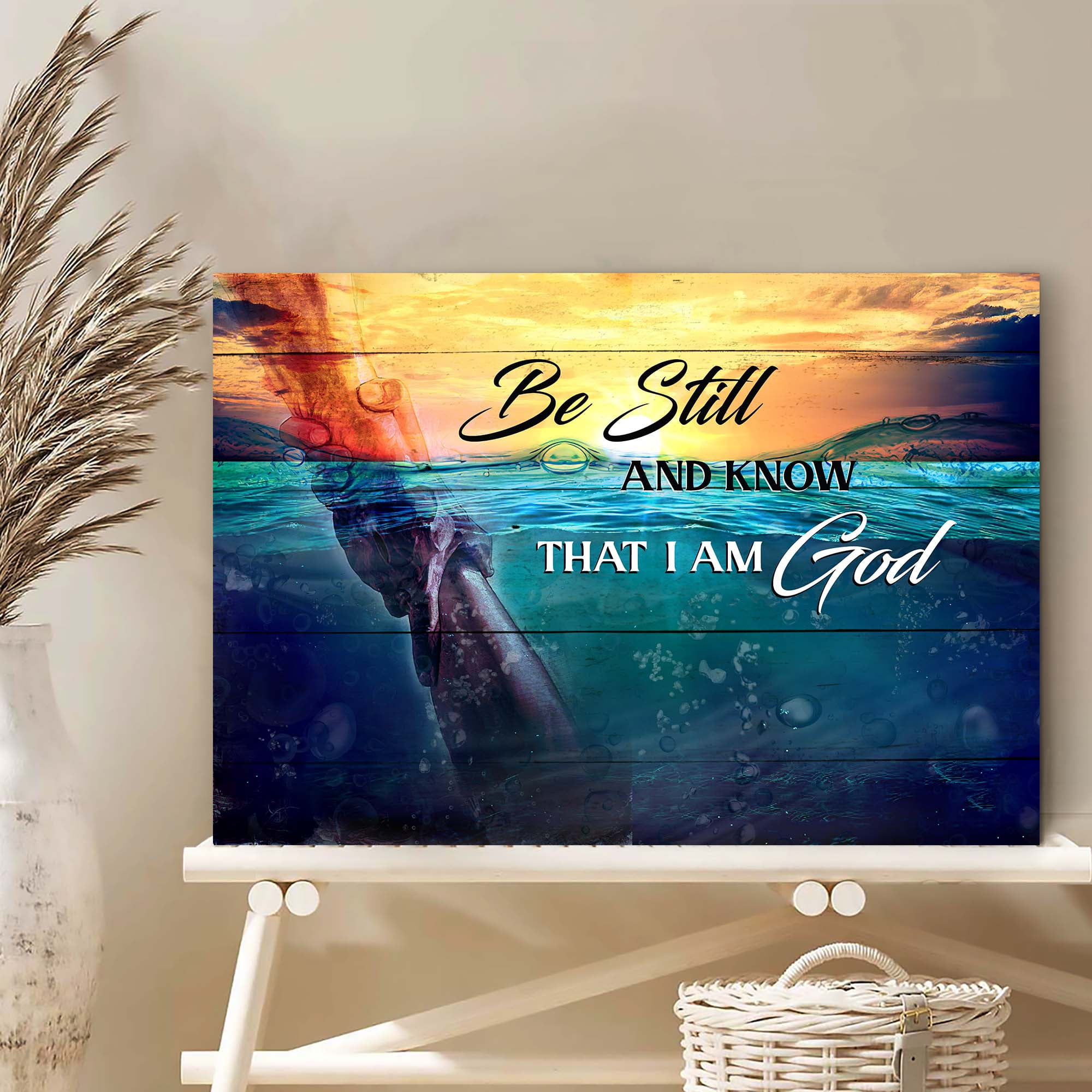 Be Still and Know That I Am God Canvas Wall Art – Inspirational ...