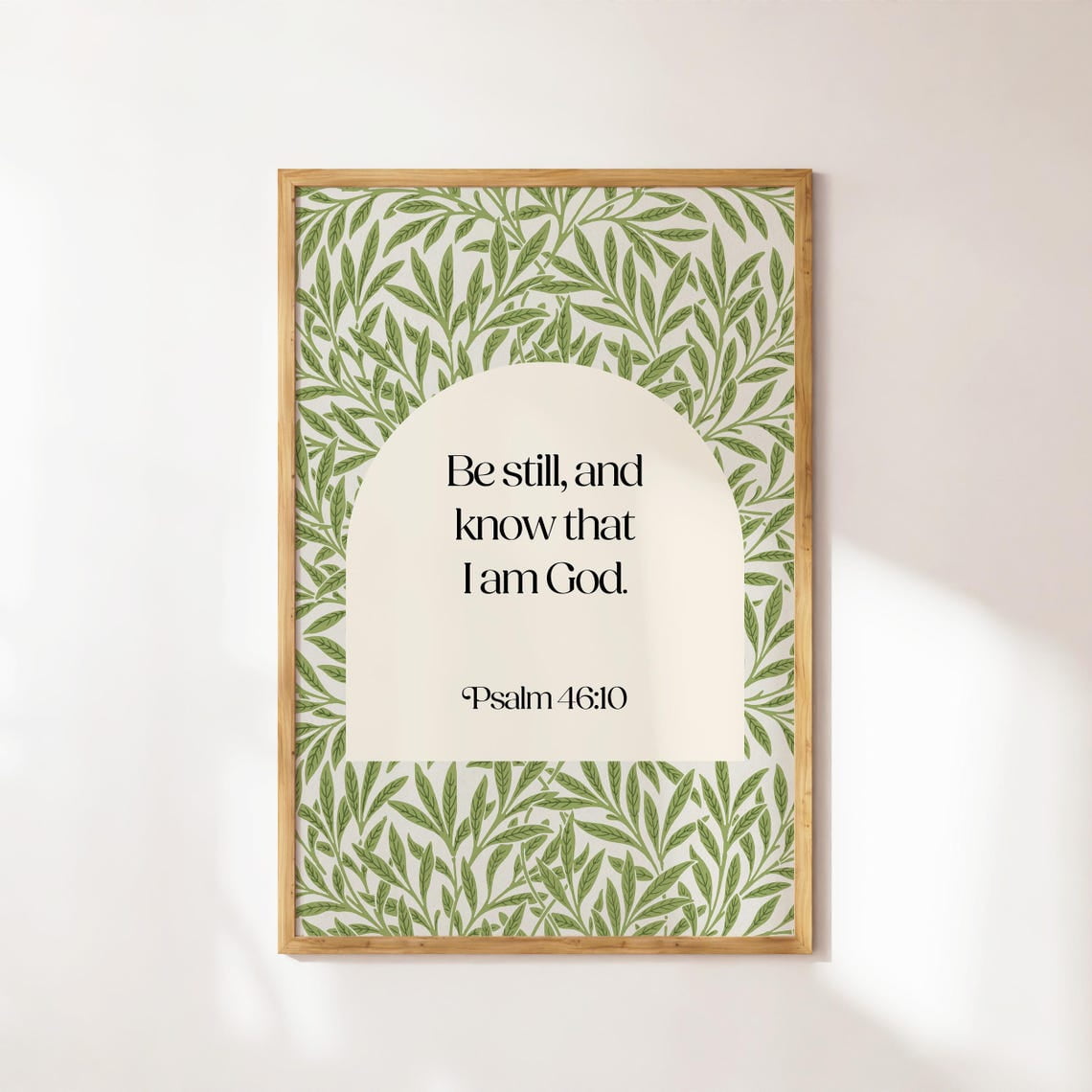 Be Still And Know Print, William Morris-Inspired Christian Wall Art ...
