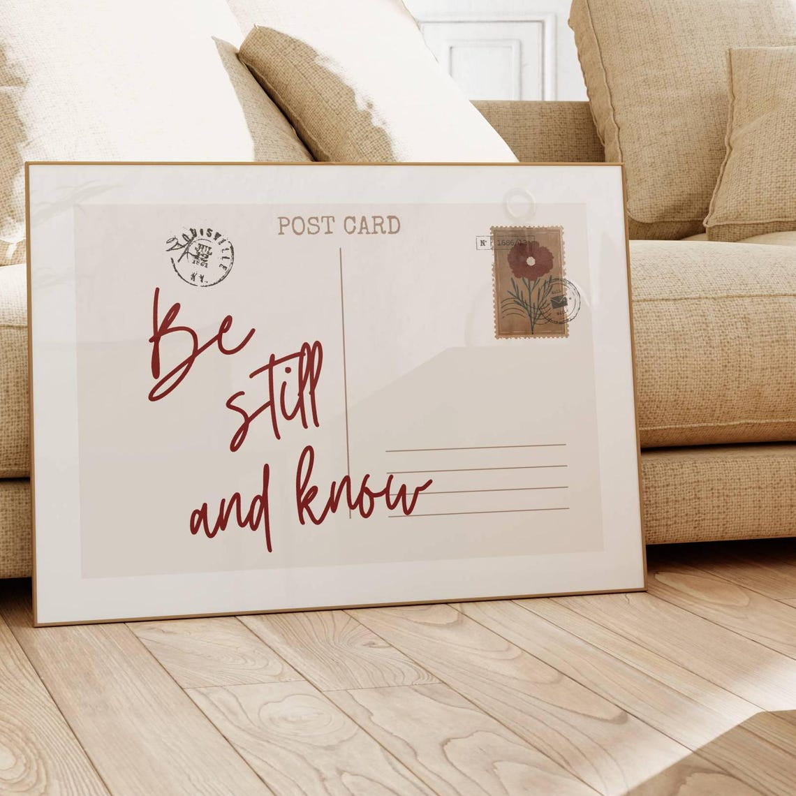 Be Still And Know, Vintage Postcard Poster, Retro Christian Aesthetic ...