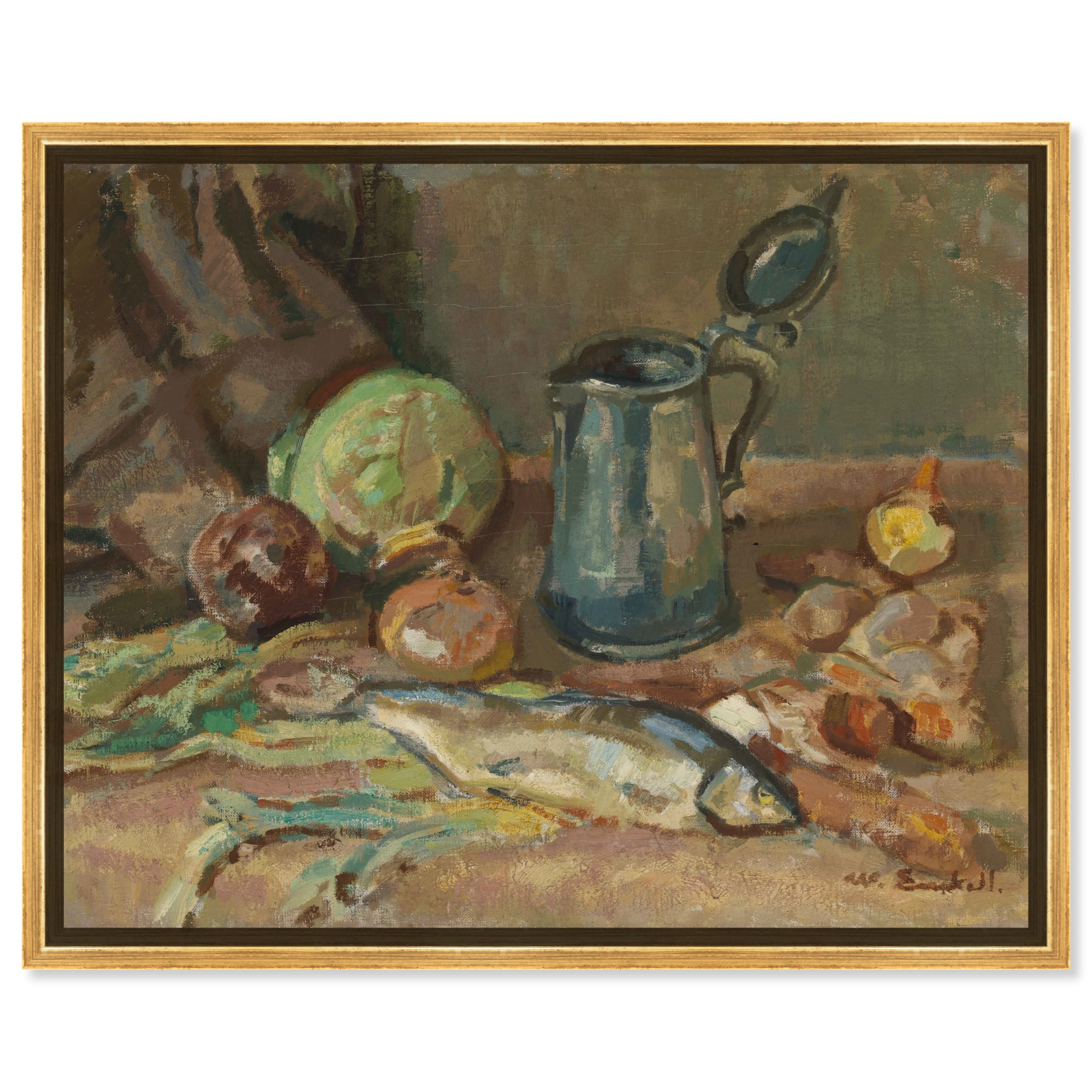 Still Life 1912 Canvas Vintage Kitchen Wall Art by Art Remedy, Gold ...