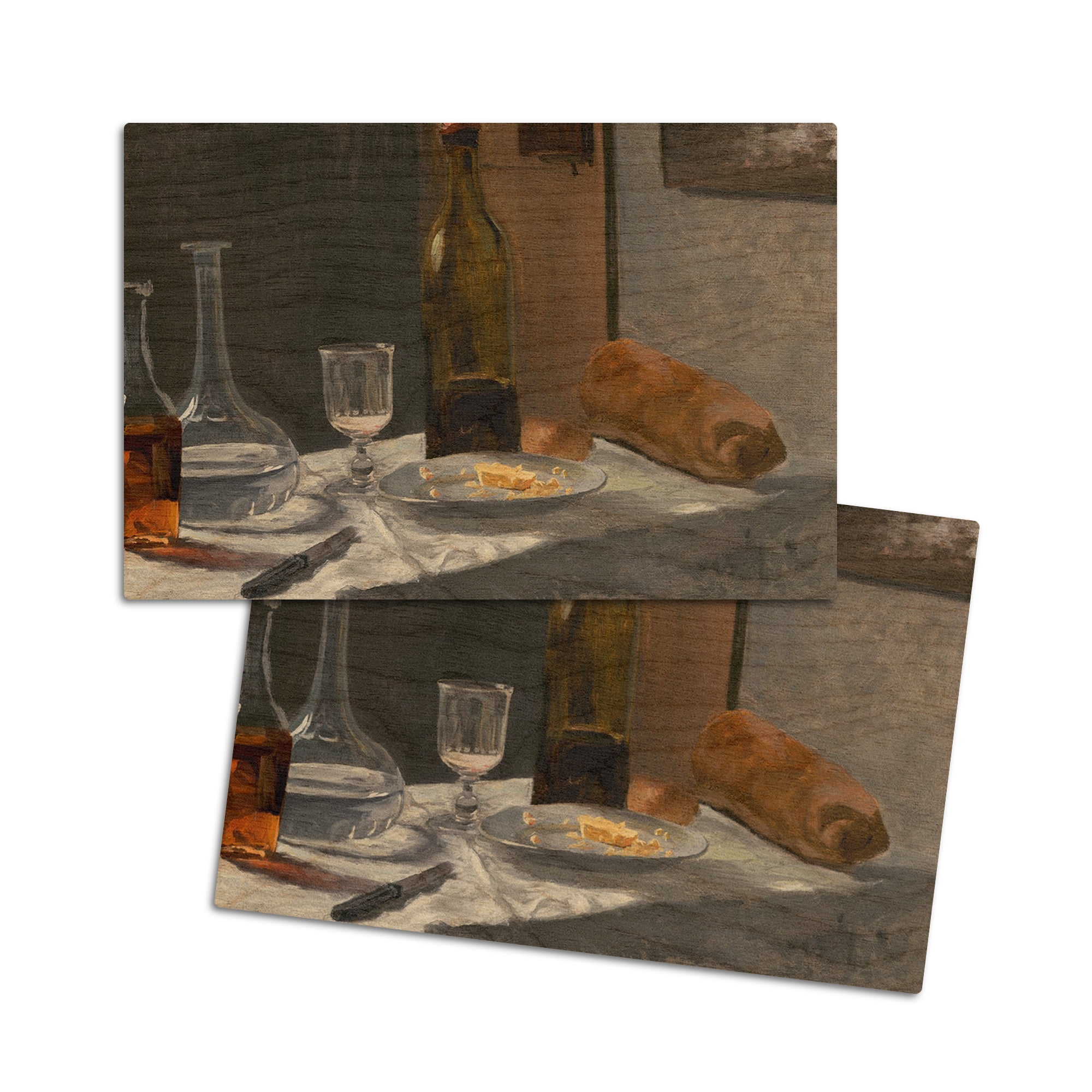 Still Life with Bottle, Carafe, Bread, and Wine (Claude Monet) c. 1862 ...