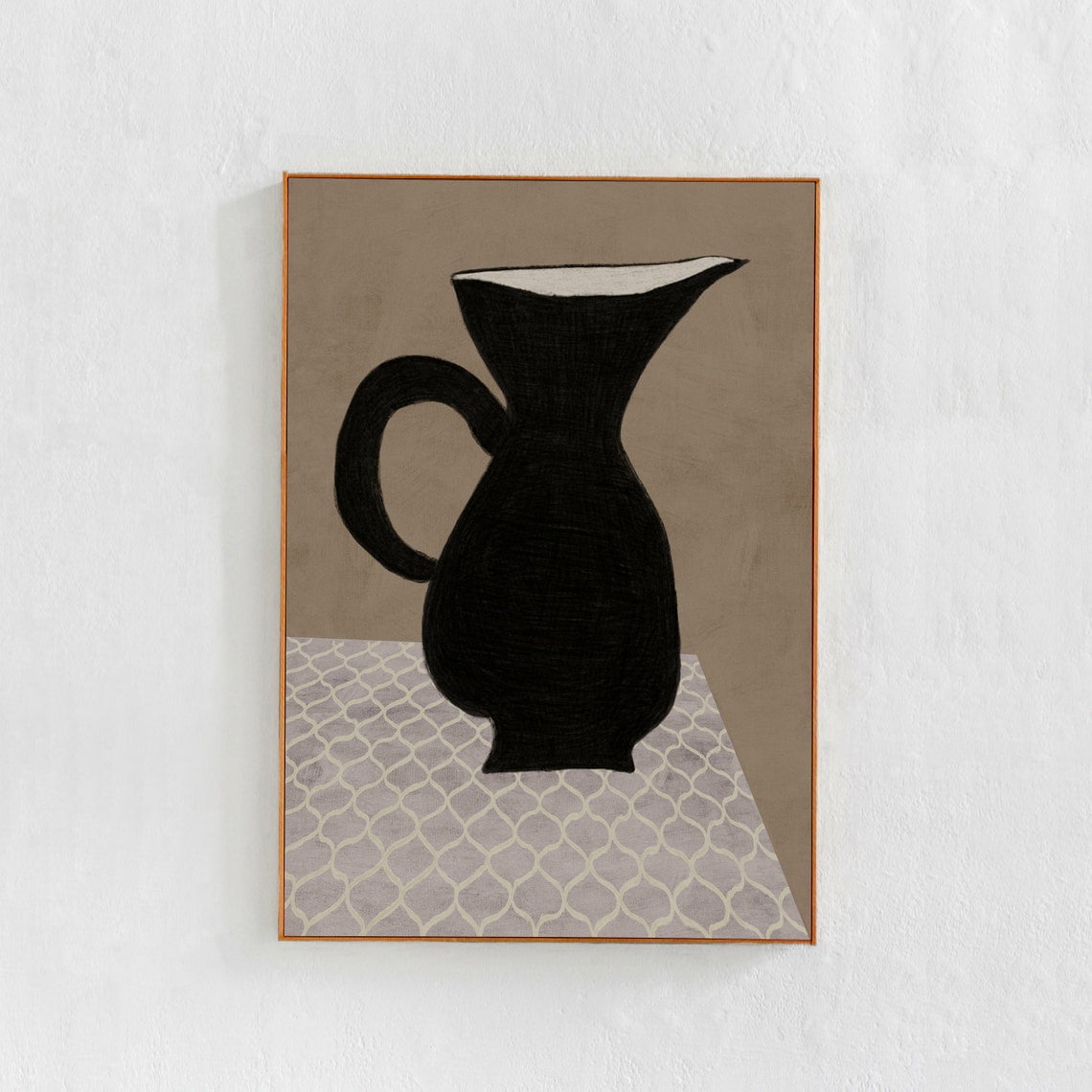 Still Life Painting, Neutral Eclectic Art, Scandi Modern Home Decor ...