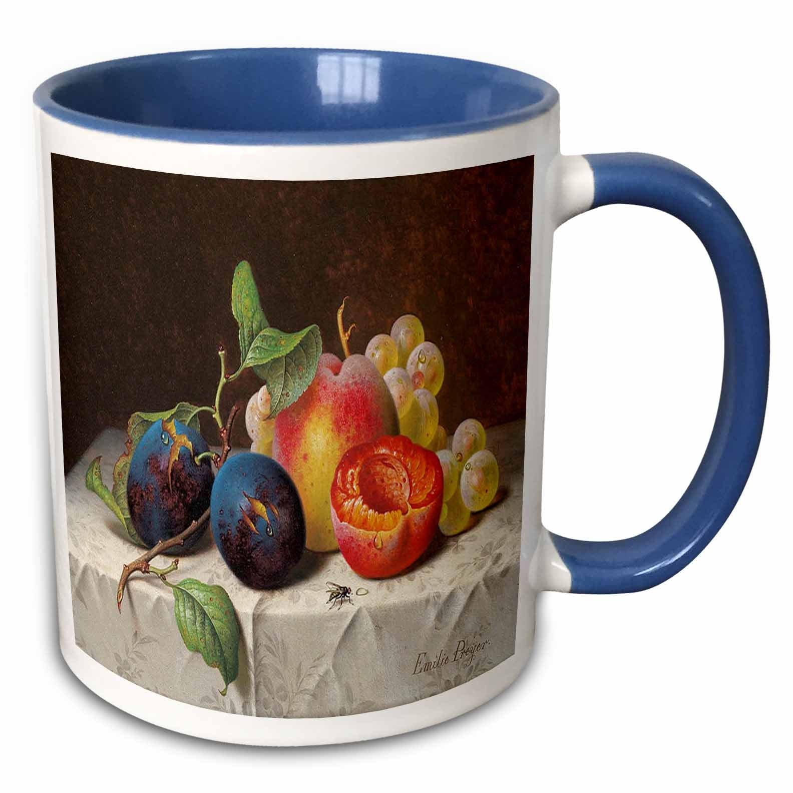 3drose, Still Life Painting of Fruit by Emily Preyer, 11oz Two-tone ...
