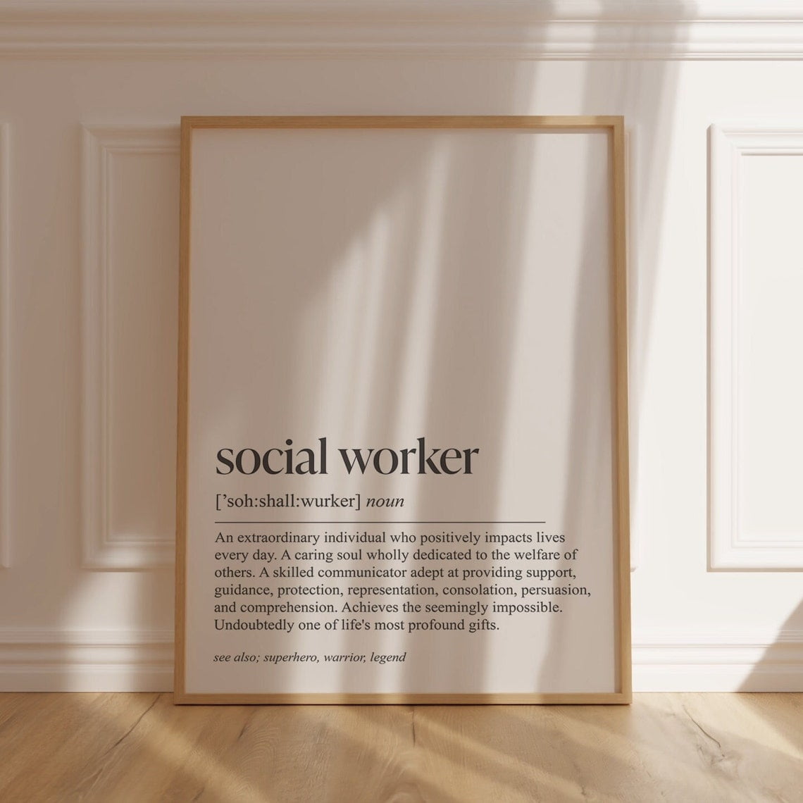 Social Worker Gift School Social Worker Poster Heartfelt Or ...