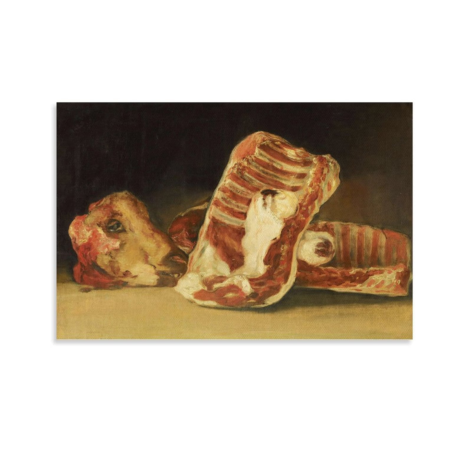 Still Life of Sheep's Ribs And Head Francisco De Goya Painter Poster ...