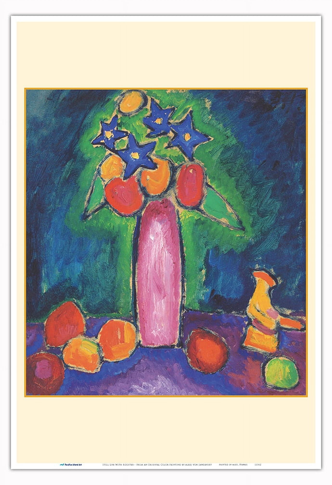 Still Life With Rooster (Stilleben Mit Gockel) - From an Original Color ...