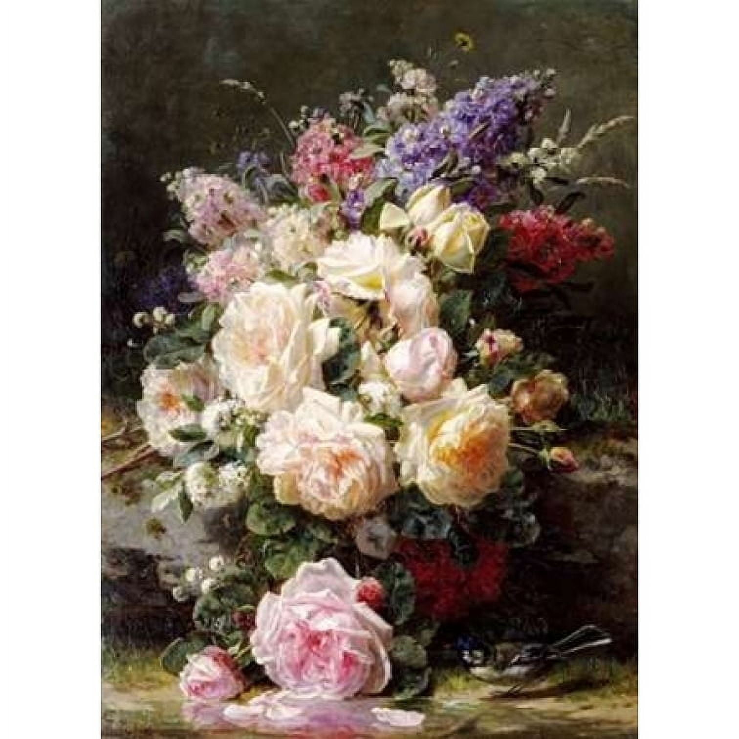 Still Life With Roses Poster Print by Jean-Baptiste Robie - Walmart.com