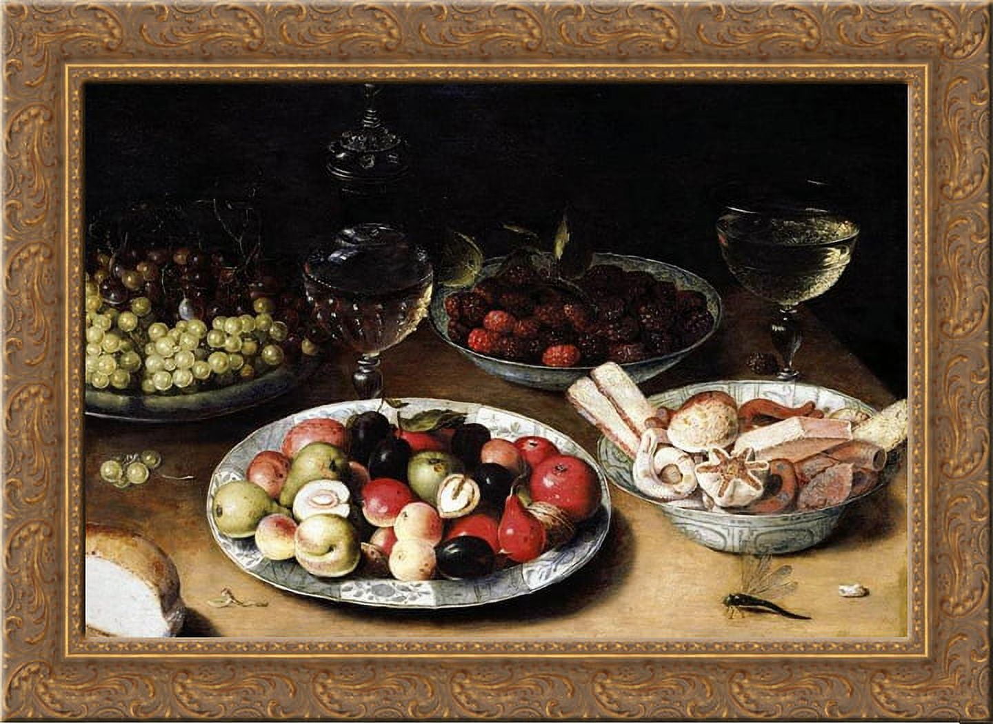 Frame To Wall Osias Beert Still Life of Fruit 24x18 Framed Canvas Art ...
