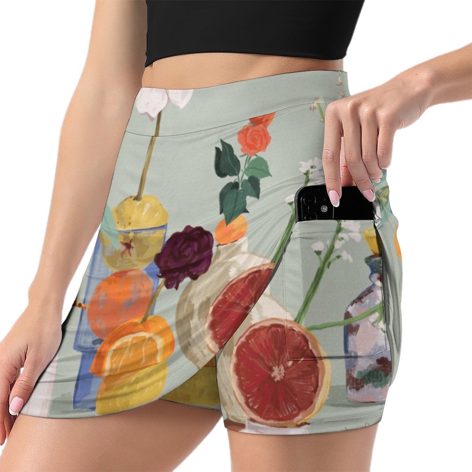 Still Life with Citrus and Flowers Light proof trouser skirt Korean ...