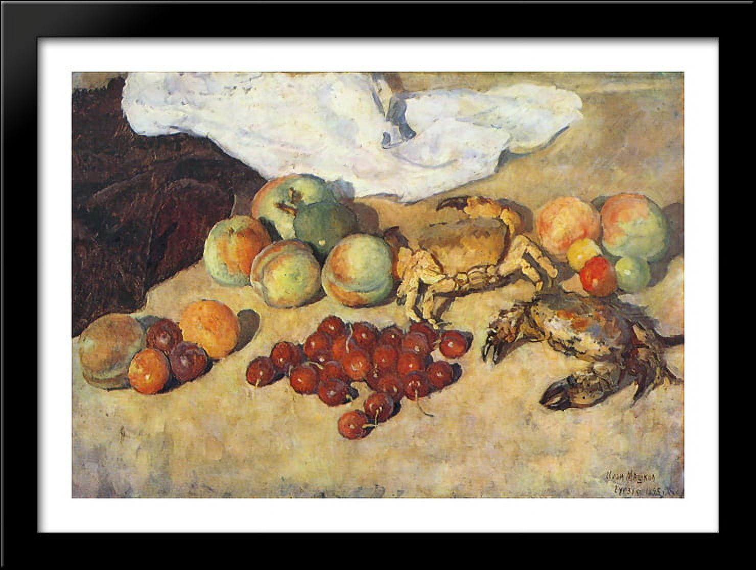 Still Life with crabs 38x28 Large Black Wood Framed Print Art by Ilya ...