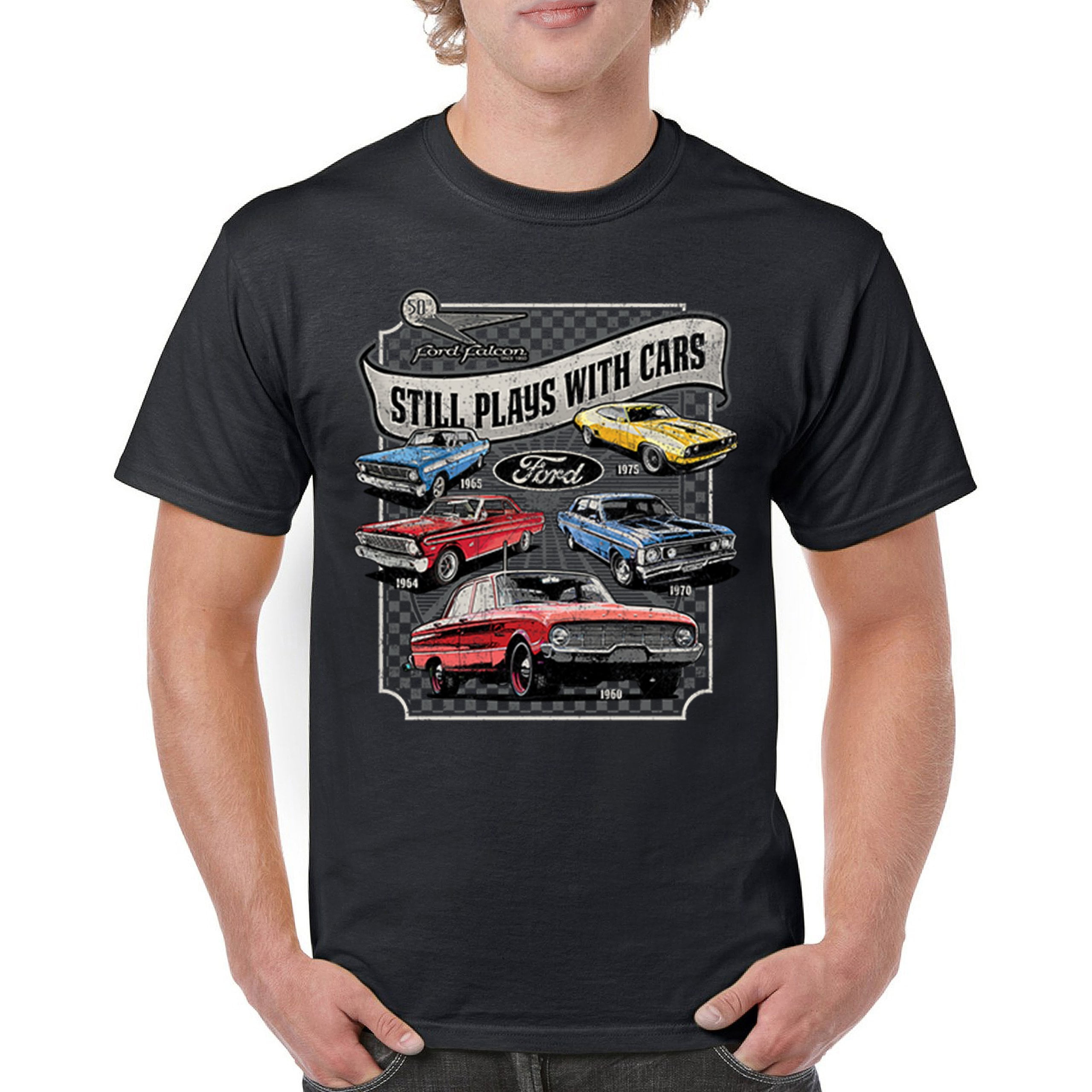 Still Plays With Cars Ford Falcon T-shirt 60-70s Classic Muscle Car Men's Tee - Walmart.com