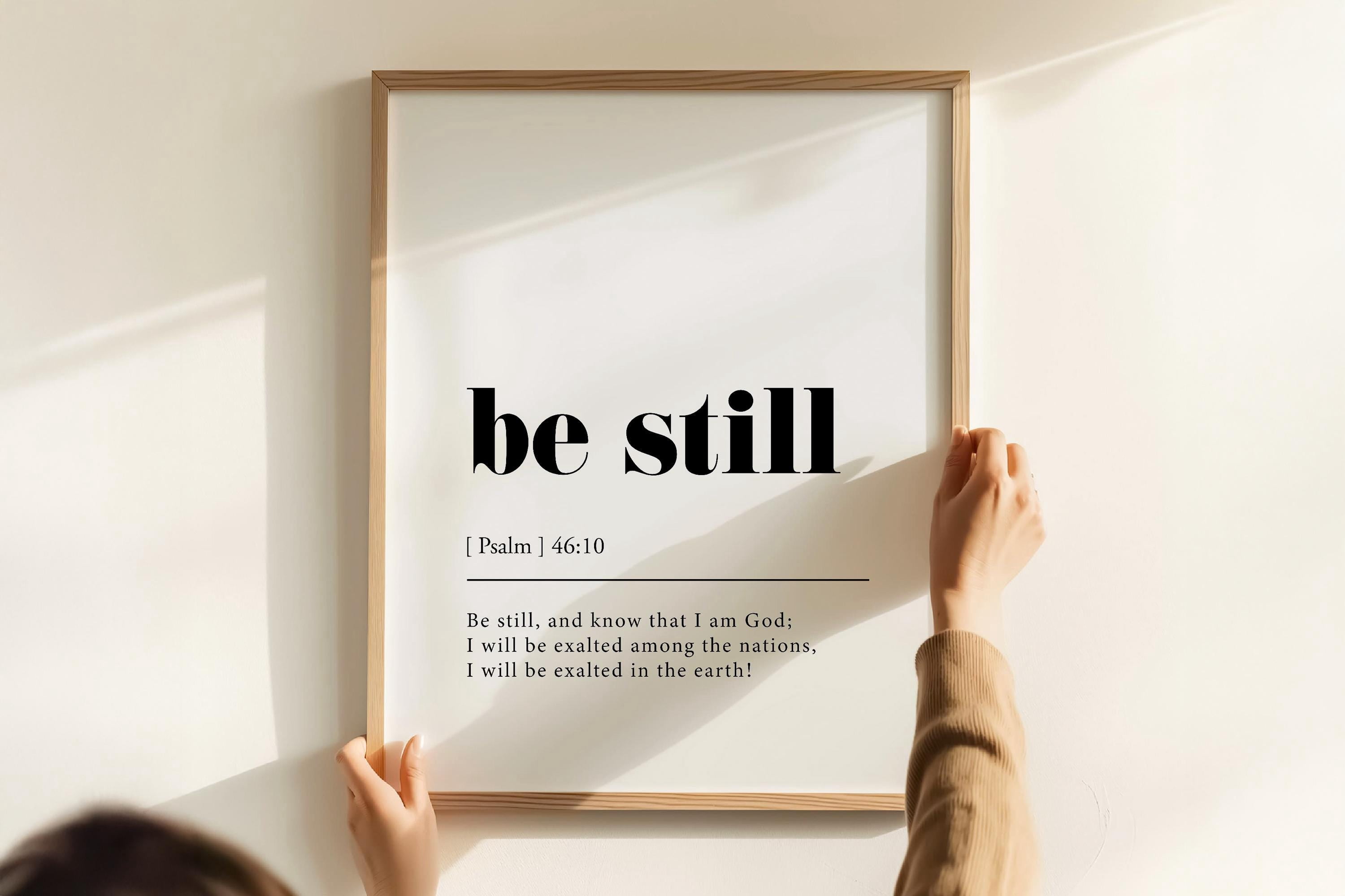 Be Still Poster - Christian Wall Art, Jesus Print, Psalm : Poster ...