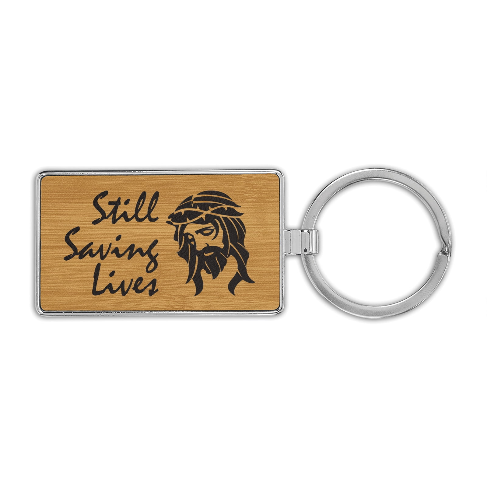 Still Saving Lives V2 Premium Leatherette Keychain jesus god christian ...