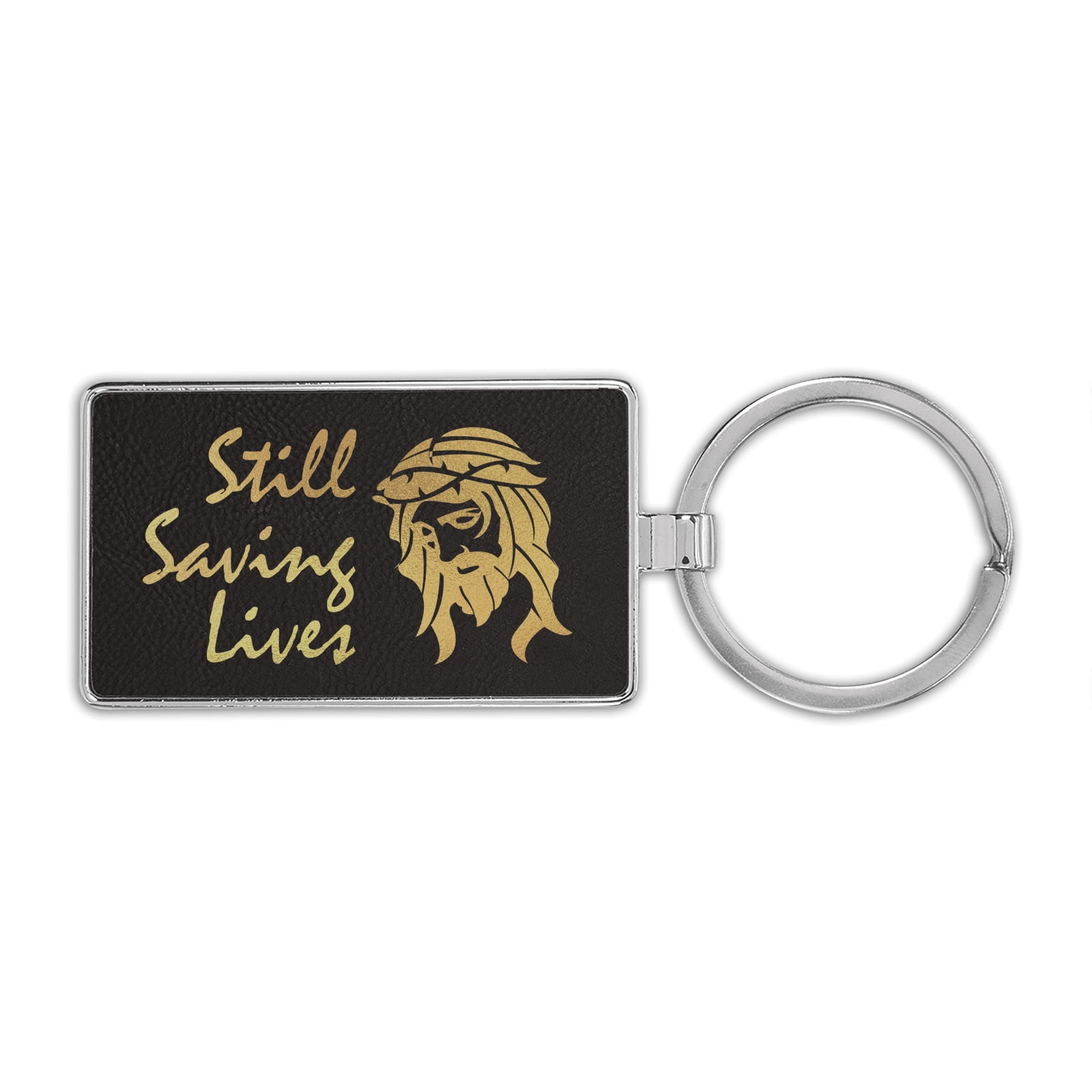 Still Saving Lives V2 Premium Leatherette Keychain jesus god christian ...