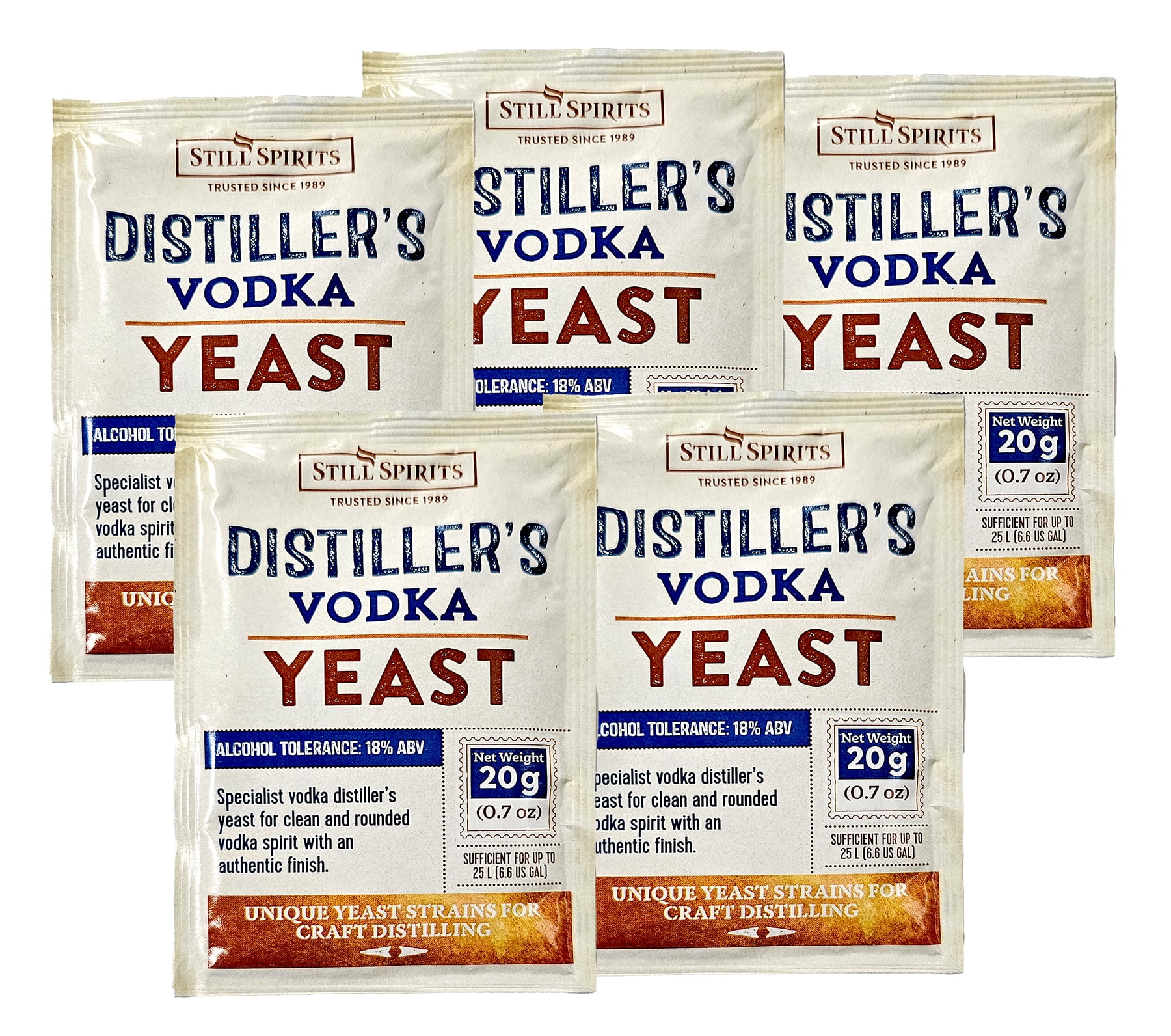 Still Spirits Distiller's Yeast Vodka 20g (x5) - Does not contain ...