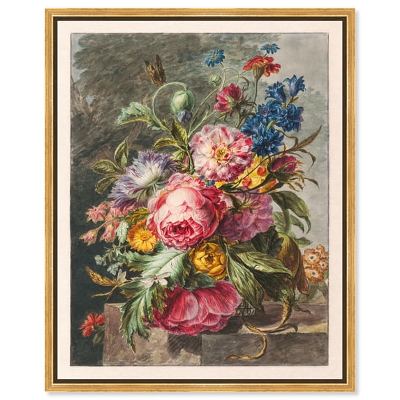 Stilleven Met Bloemen Canvas Floral Classic Art by Art Remedy, Gold ...