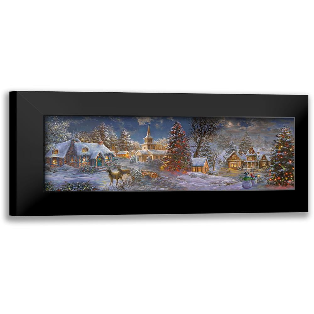 Stillness of Christmas 18x9 Black Modern Framed Museum Art Print Titled ...
