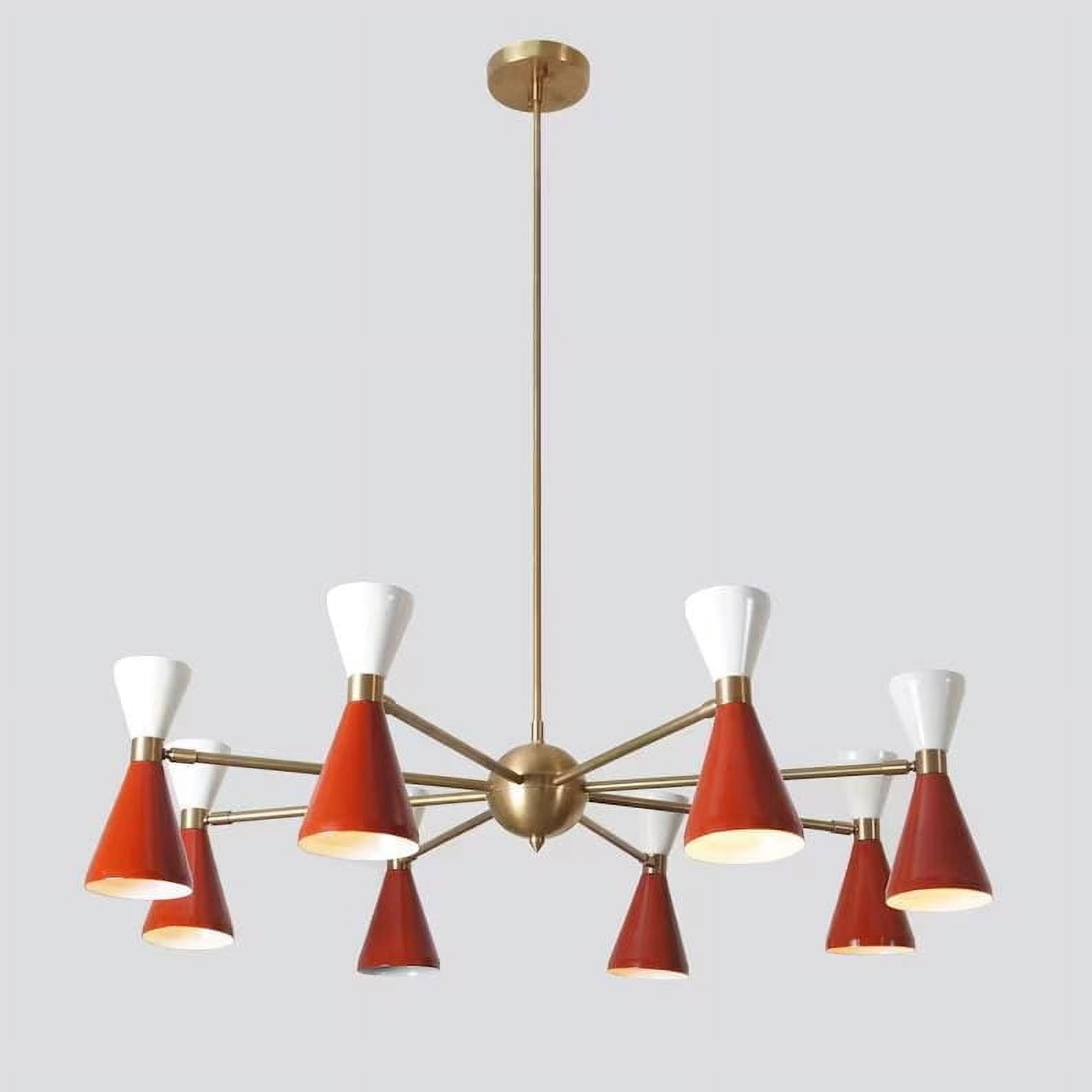 Stilnovo Style Double Shade 8 Arms 16 Lights Mid Century Modern Sputnik ...