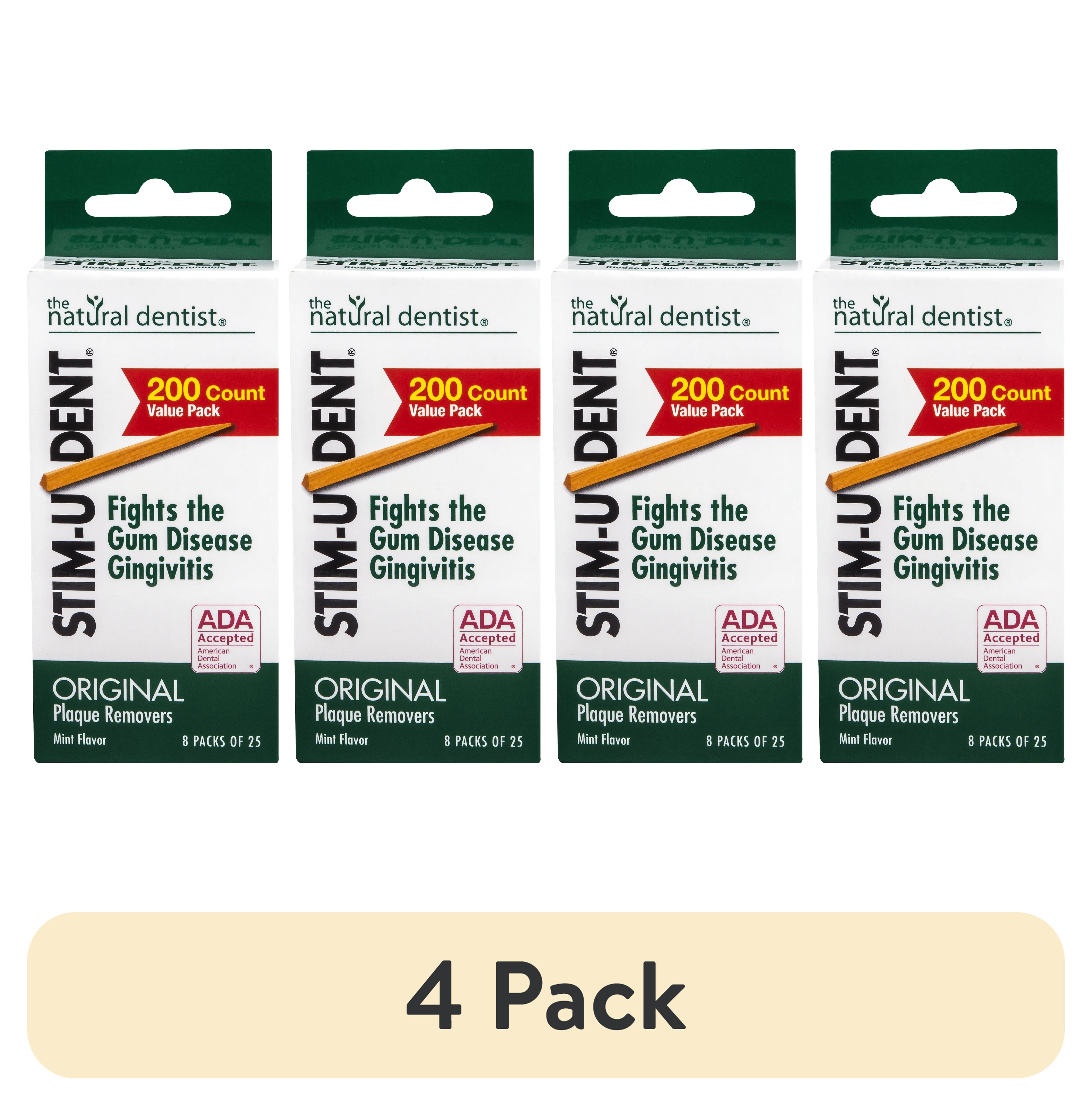 (4 pack) Stim-U-Dent Original Plaque Removers, Mint Flavor, 200 Ct ...