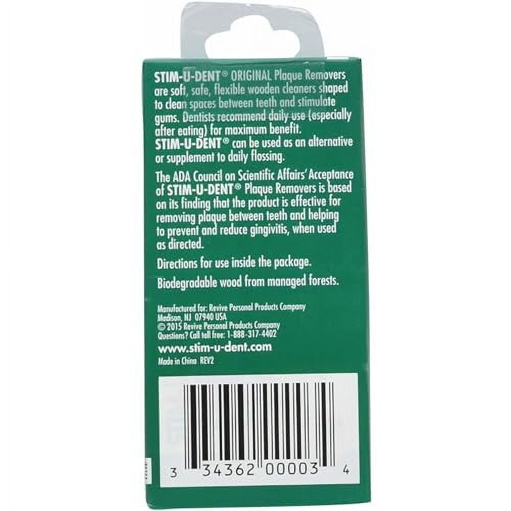 Stim-U-Dent Plaque Removers Mint 100 Each (Pack of 9) - Walmart.com