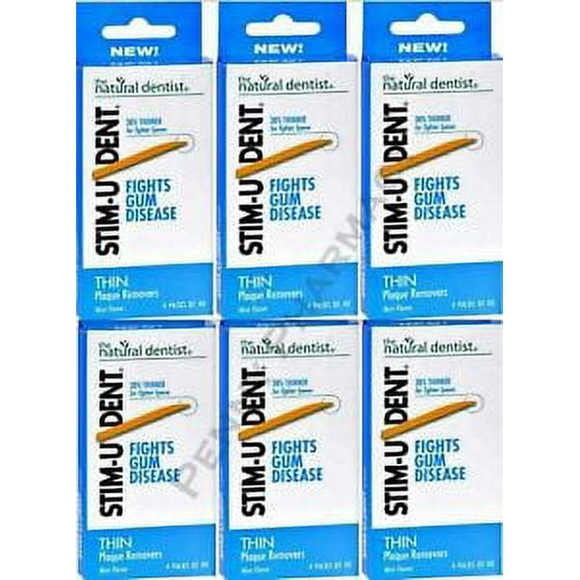 Stim-u-dent Thin Wooden Plaque Removers, 160ct, 6 Pack - Blue - Walmart.com