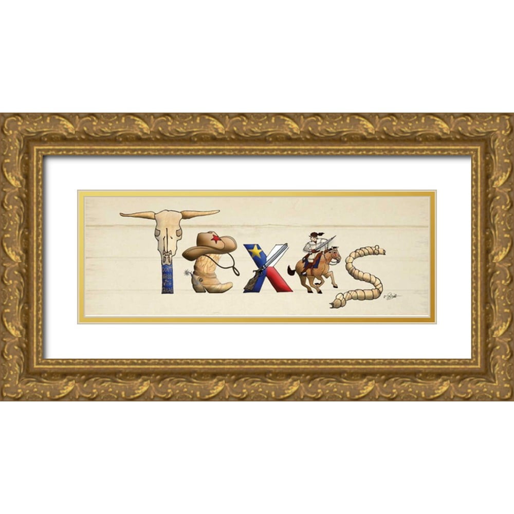 Stimson, Diane 14x7 Gold Ornate Wood Framed with Double Matting Museum ...