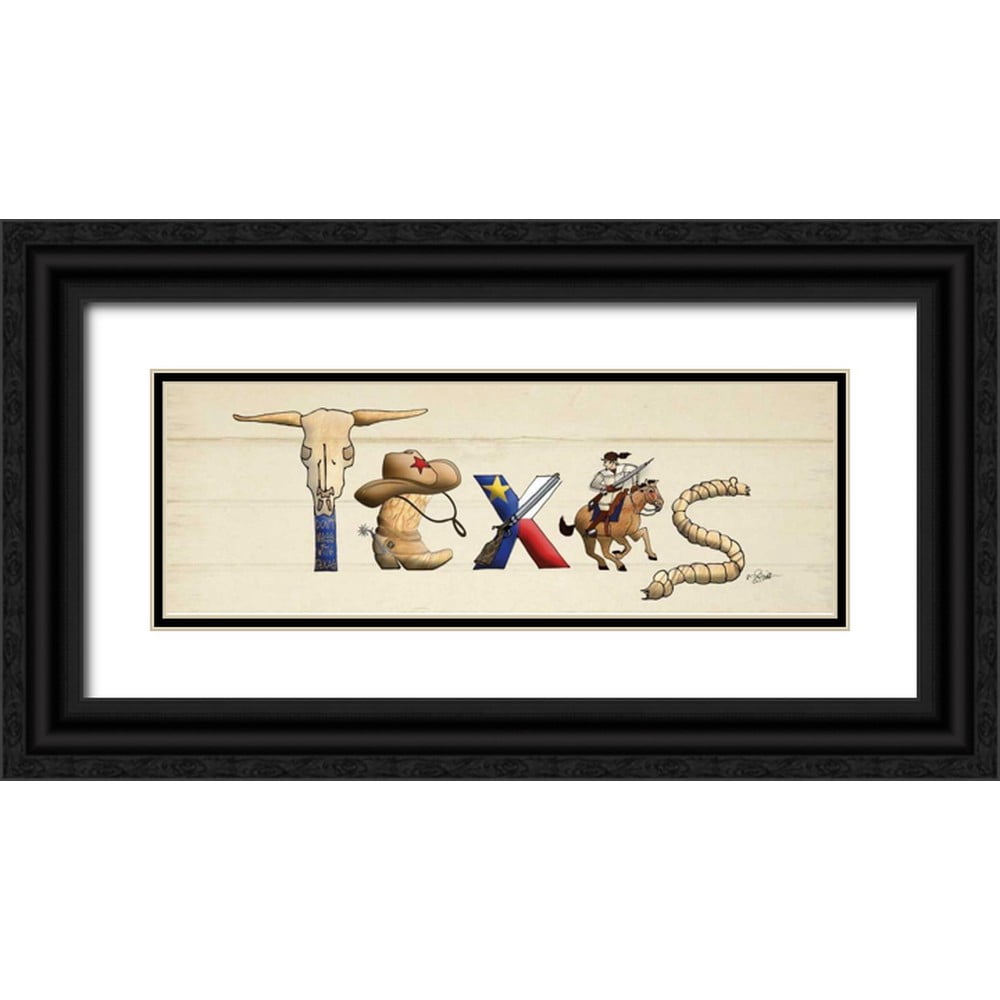 Stimson, Diane 24x11 Black Ornate Wood Framed with Double Matting ...