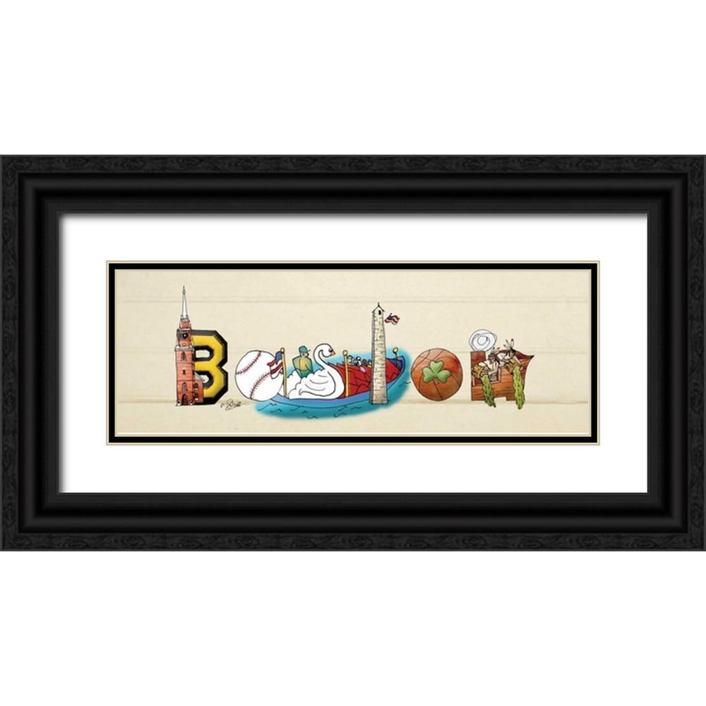 Stimson, Diane 32x14 Black Ornate Wood Framed with Double Matting ...