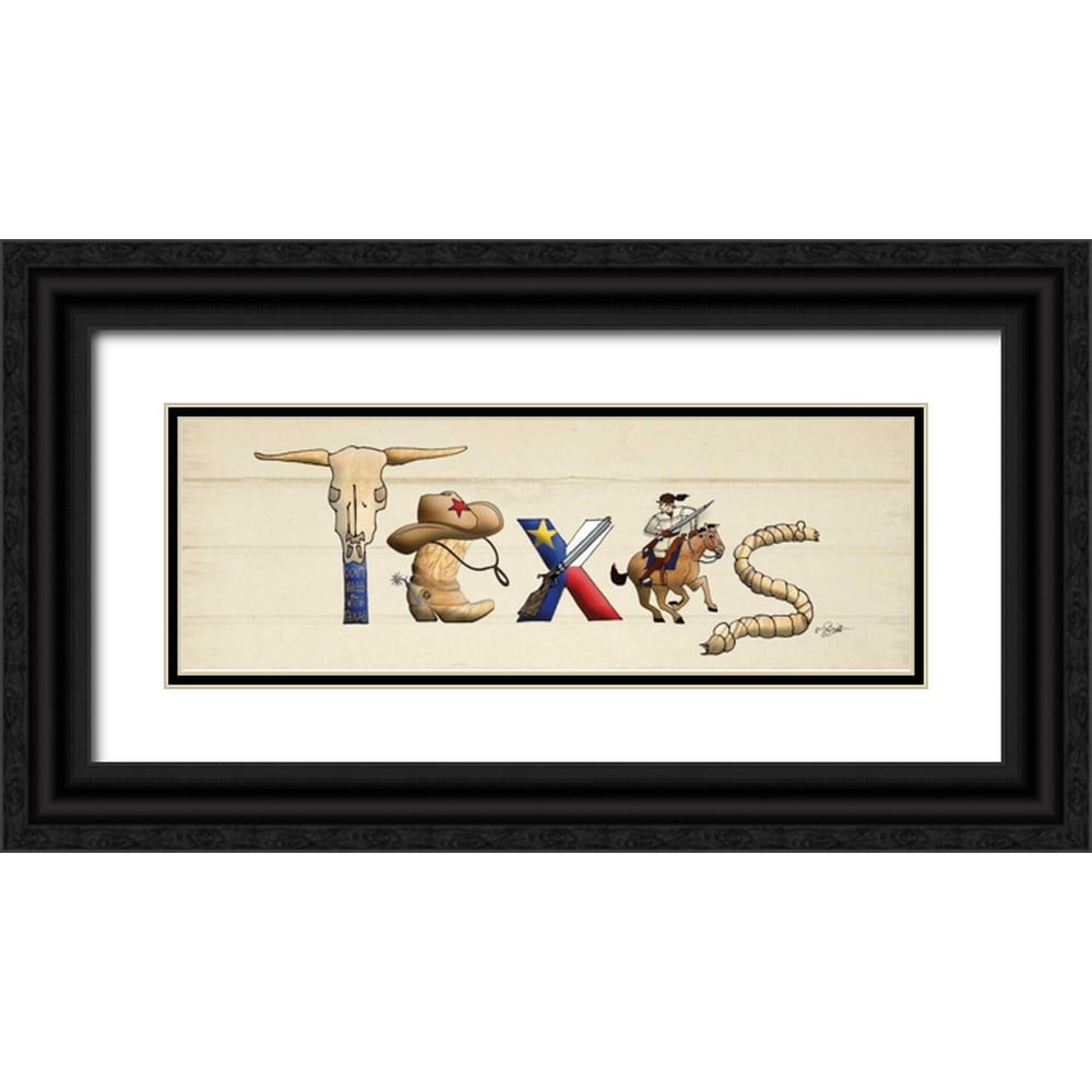 Stimson, Diane 32x14 Black Ornate Wood Framed with Double Matting ...