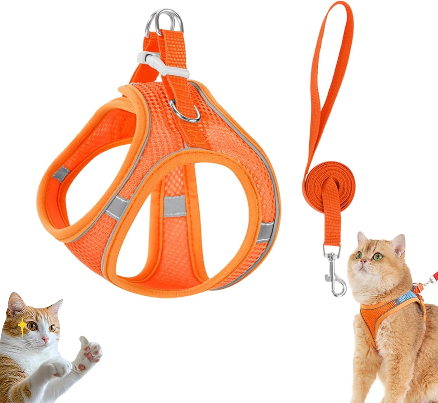 Stimulicat Cat Harness – Escape Proof Soft Mesh Vest for Indoor Cats ...