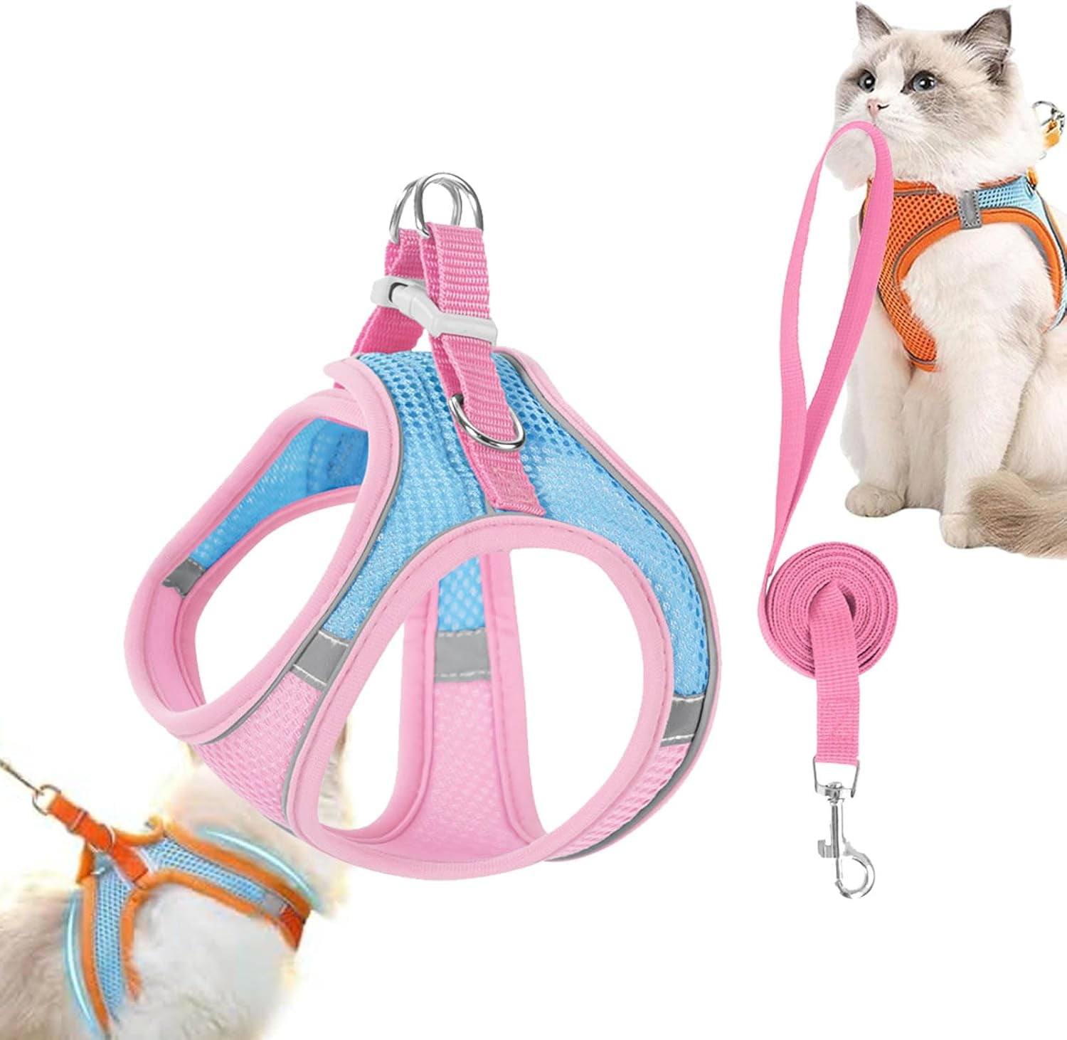Stimulicat Cat Harness, Harness Escape Proof, Adjustable Soft Mesh Cat ...