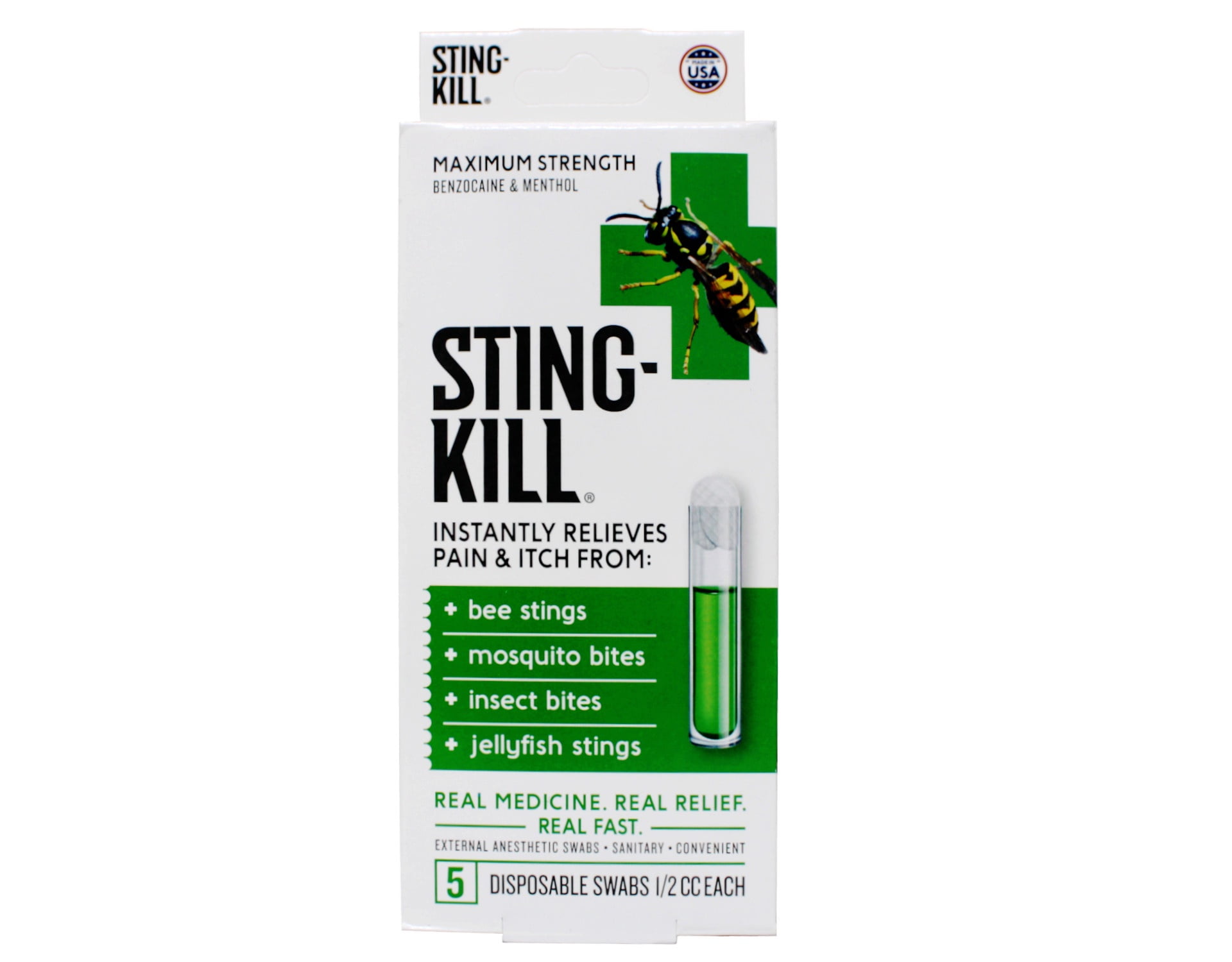 Sting-Kill External Anesthetic Disposable Swabs with Benzocaine Anti ...