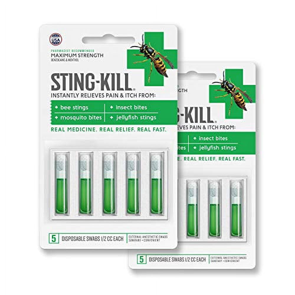 Sting-Kill First Aid Anesthetic Swabs, Instant Pain + Itch Relief From ...