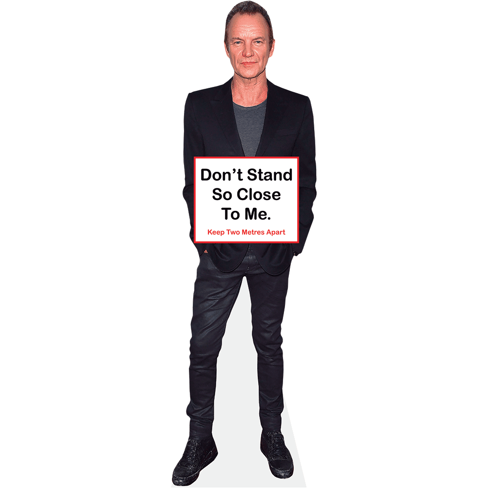 Sting (Social Distancing) Lifesize Cardboard Cutout Standee - Walmart.com