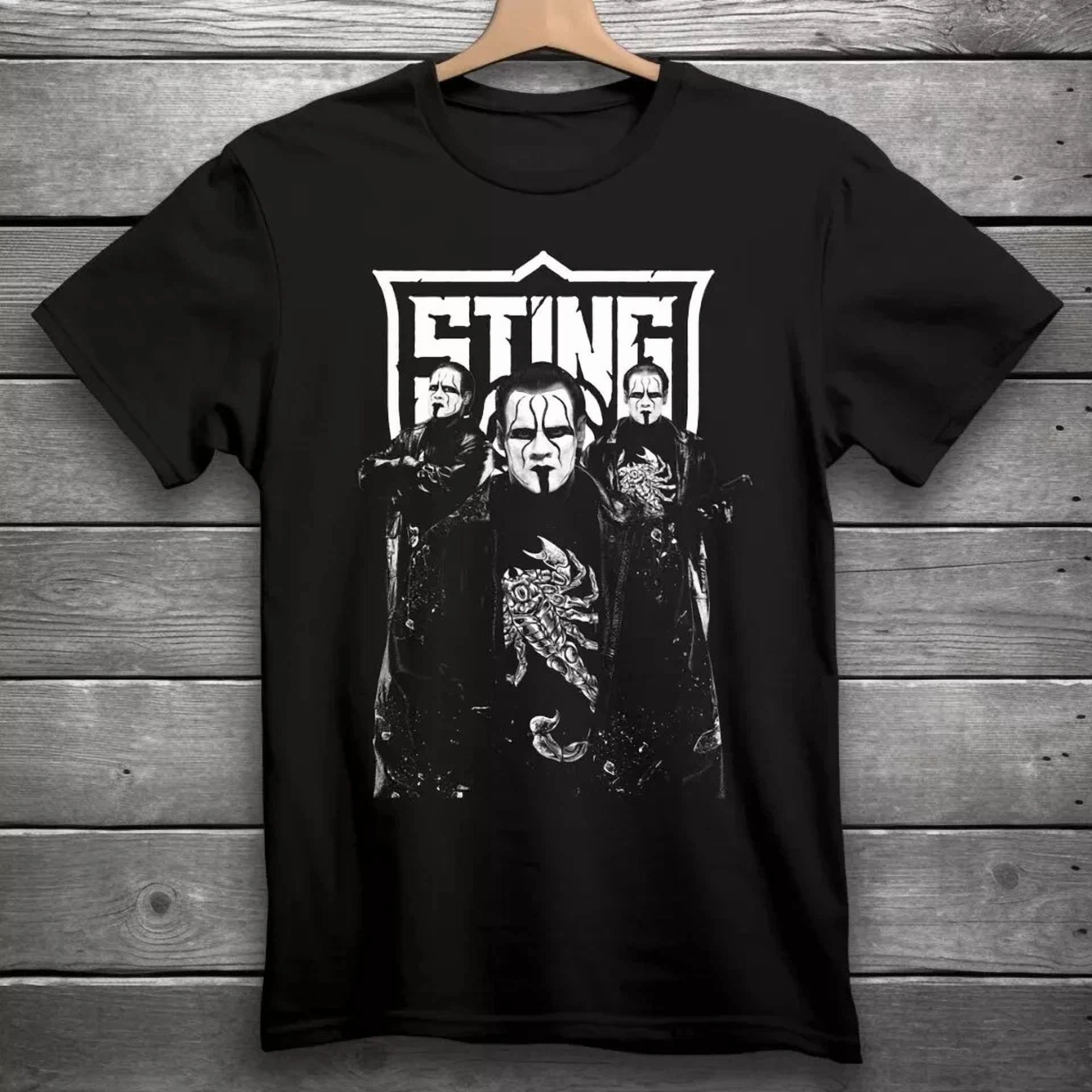 Sting Wrestling T-Shirt Black WCW WWE - Walmart.com