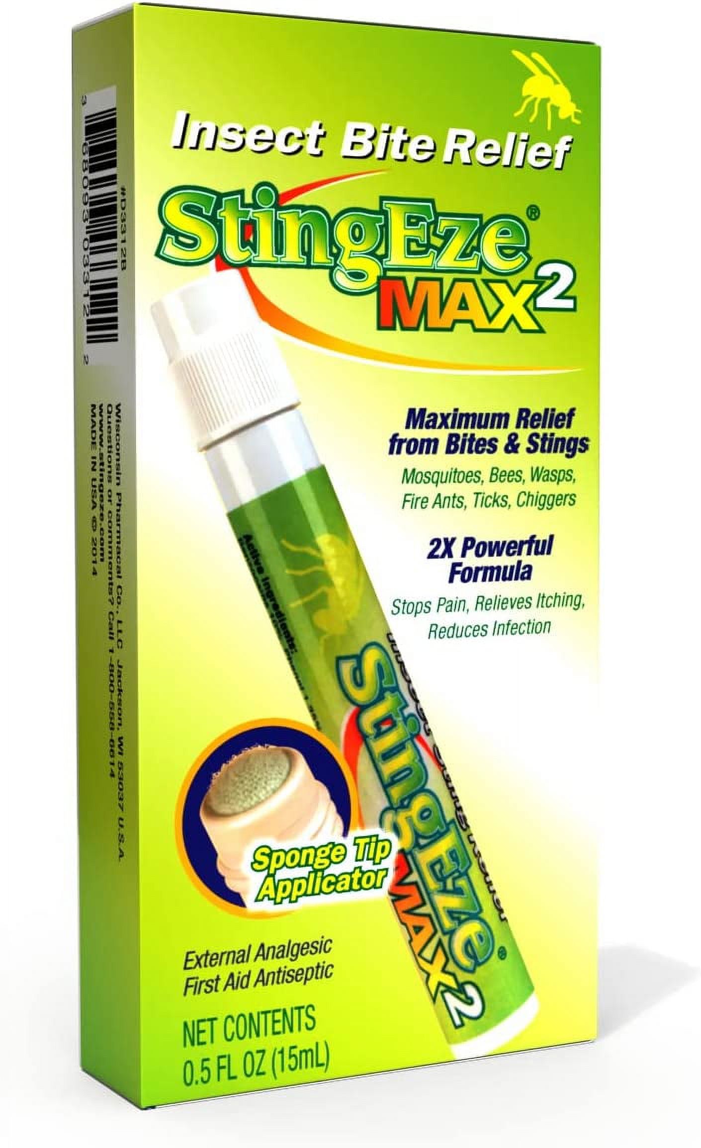 StingEze MAX Bug Bite Relief, Maximum Itch Relief from Bug Bites and ...