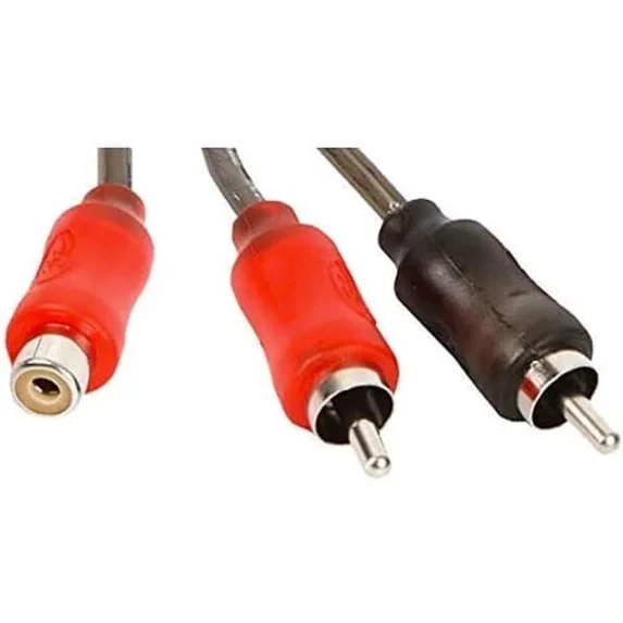 Stinger 2-Channel Rca Stereo 2 Male 1 Female Y-Adapter Interconnect ...