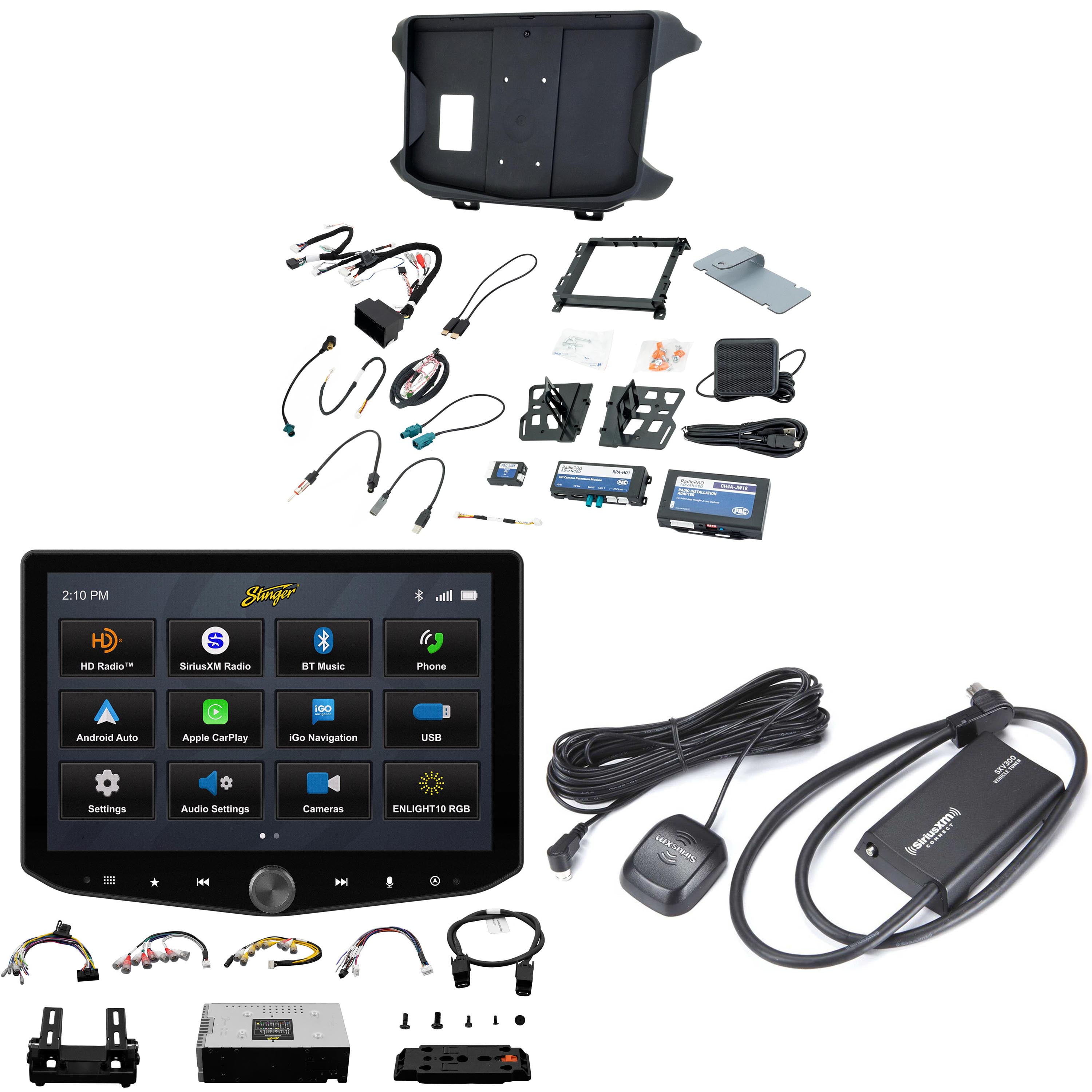 Stinger Ix210 Horizon10 10.1-Inch Floating Multimedia Infotainment Display System With Srk ...