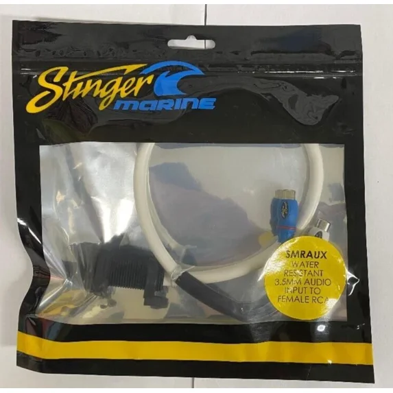 Stinger Rca To 3.5Mm Aux Input Cable Converter Weatherproof Marine Powersports - Walmart.com