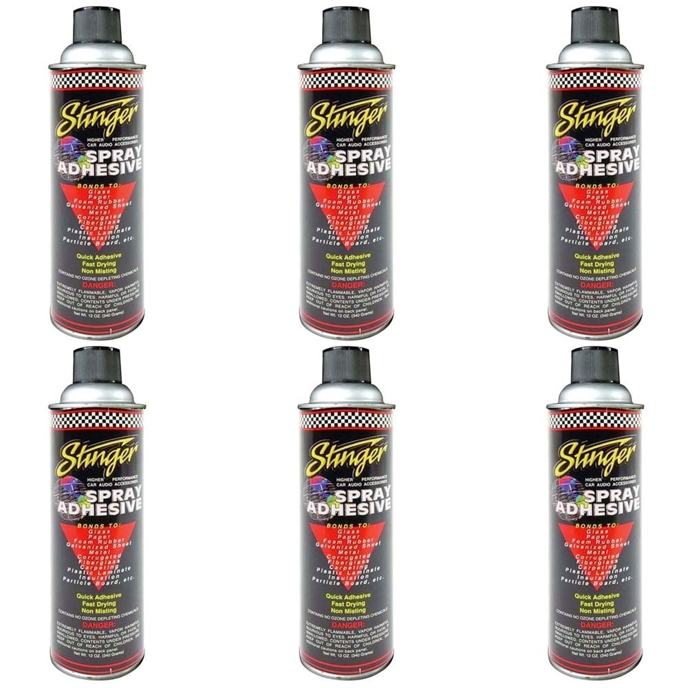 Stinger SAS Adhesive Spray Pack of 6 Quick Tack Strong Bond Moisture ...