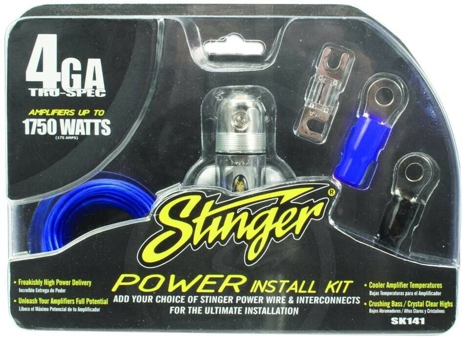 Stinger SK141 Power Install Kit 4GA Up To 1000 Watts Or 100 Amps ...