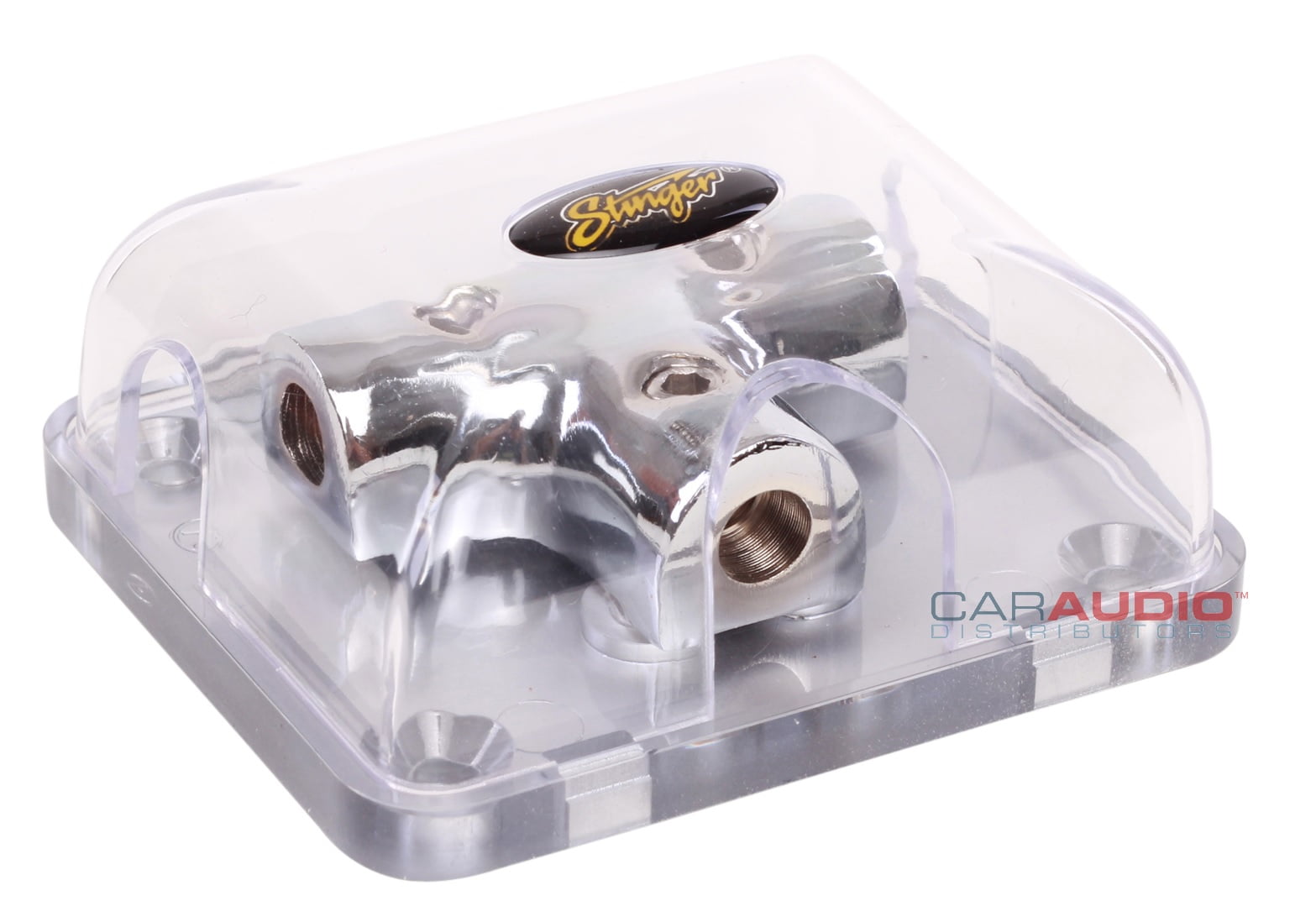 Stinger SPD510 Chrome Distribution Block 8 Gauge Inputs/Outputs (3 In ...