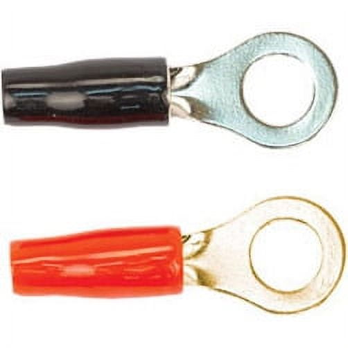 Stinger SPT5108 8 Ga Ring Terminal Crimp With 5/16" Hole (2 Black & 2 ...
