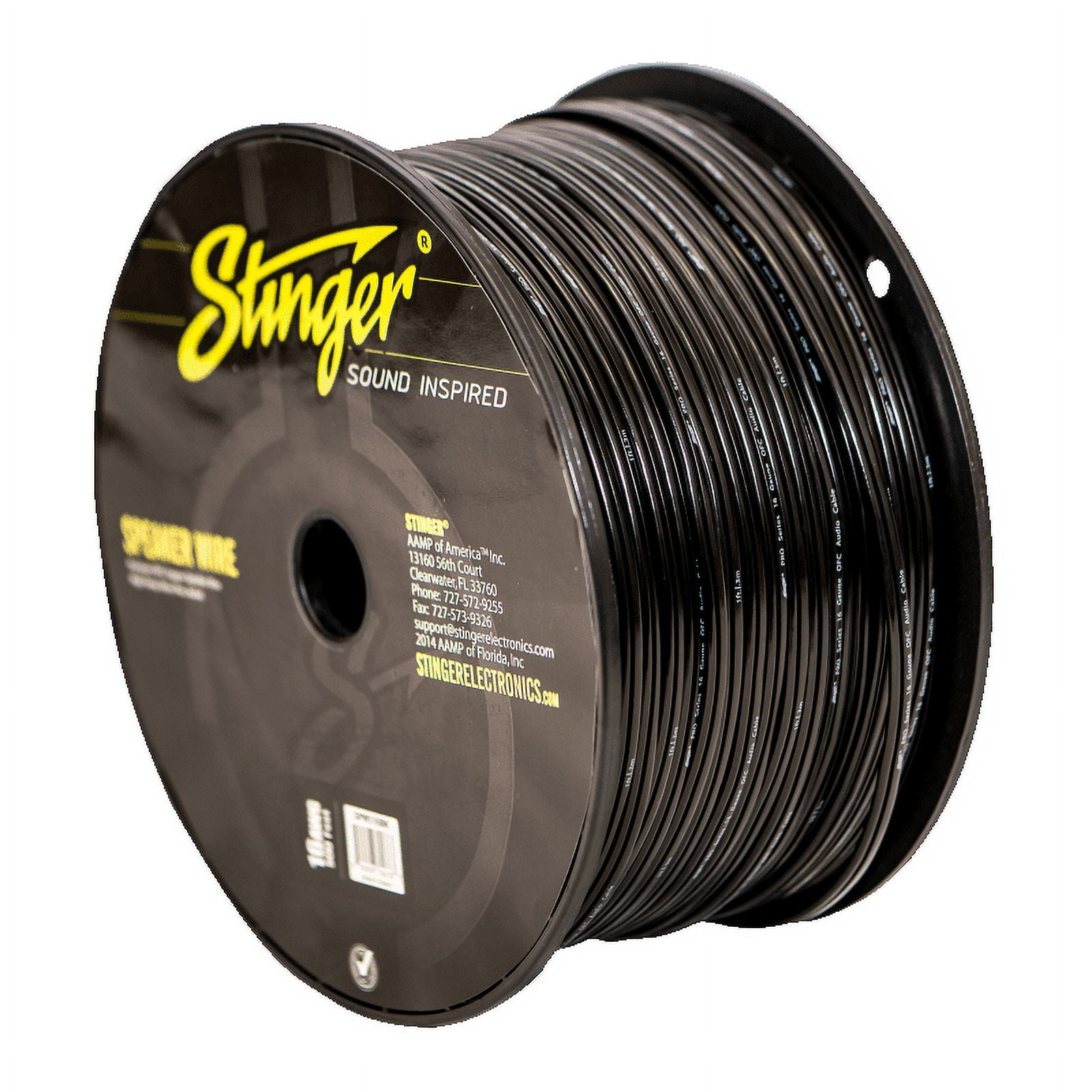 Stinger SPW516BK - 16GA PRO SPEAKER WIRE: BLACK - 500 ft. - Walmart.com