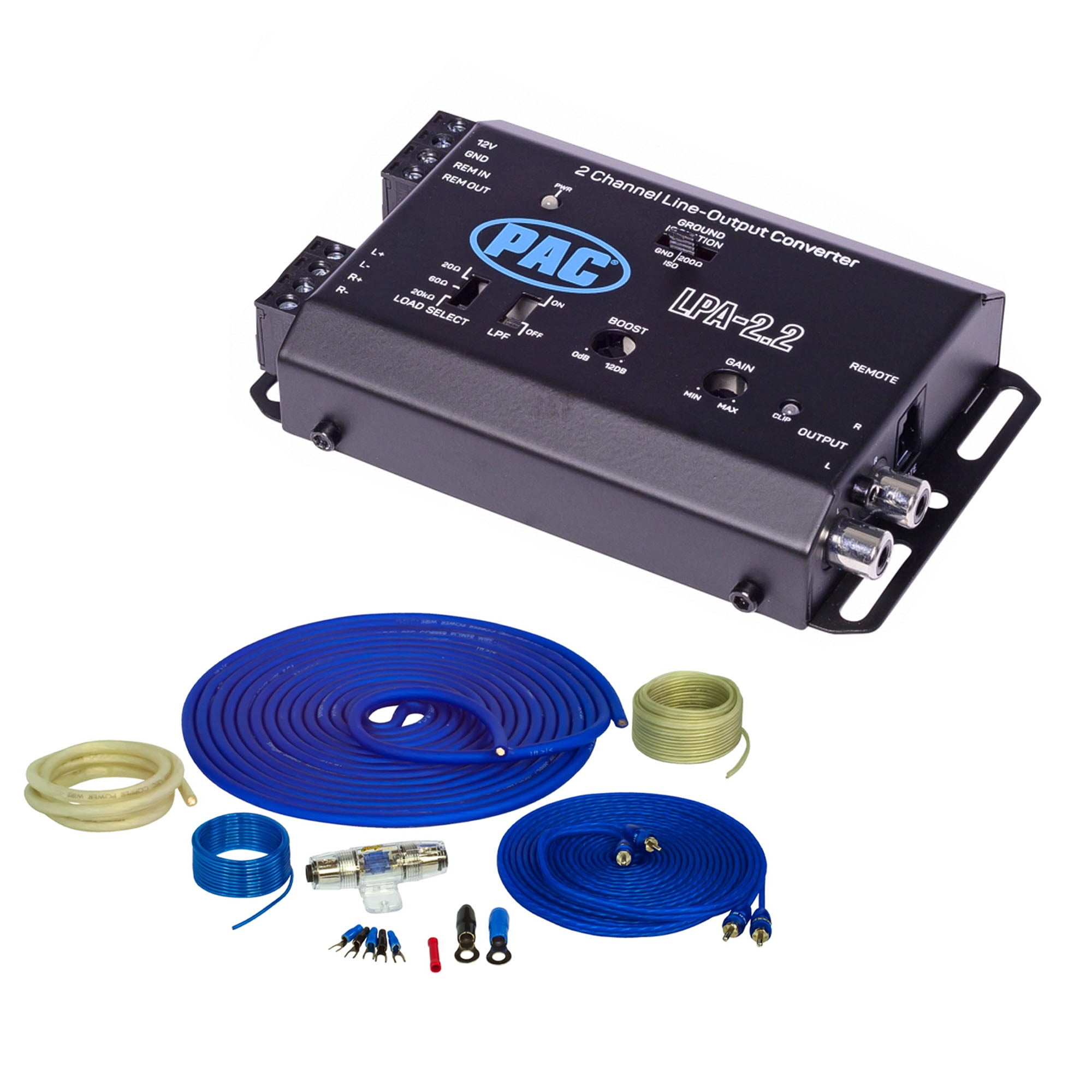 Stinger SS1200XS 4 Gauge Pure Copper Wiring Kit with LPA-2.2 LOCPRO ...