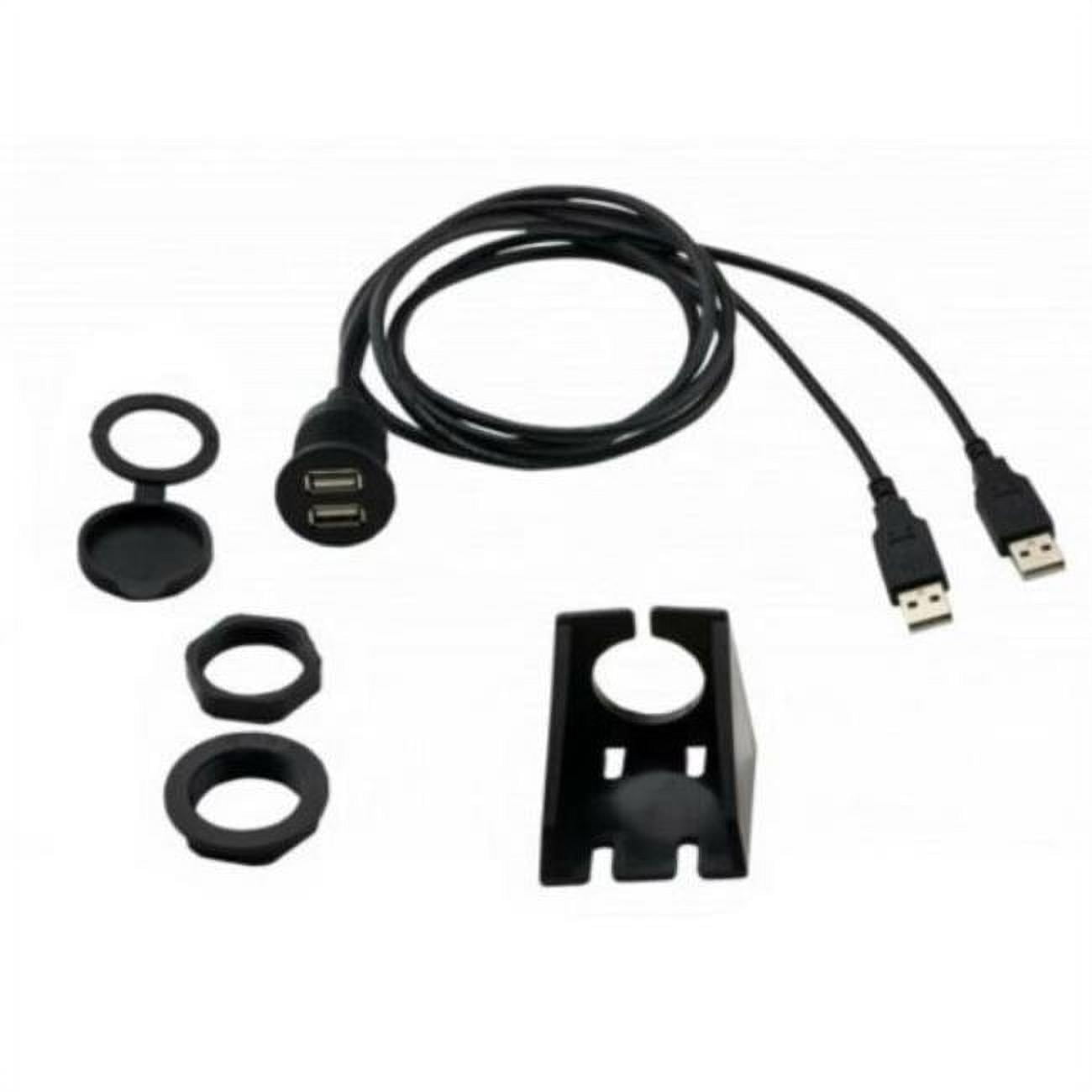 Stinger SSUSB2 4 ft. Dual USB Extension Cable Dash Mount with Bracket ...