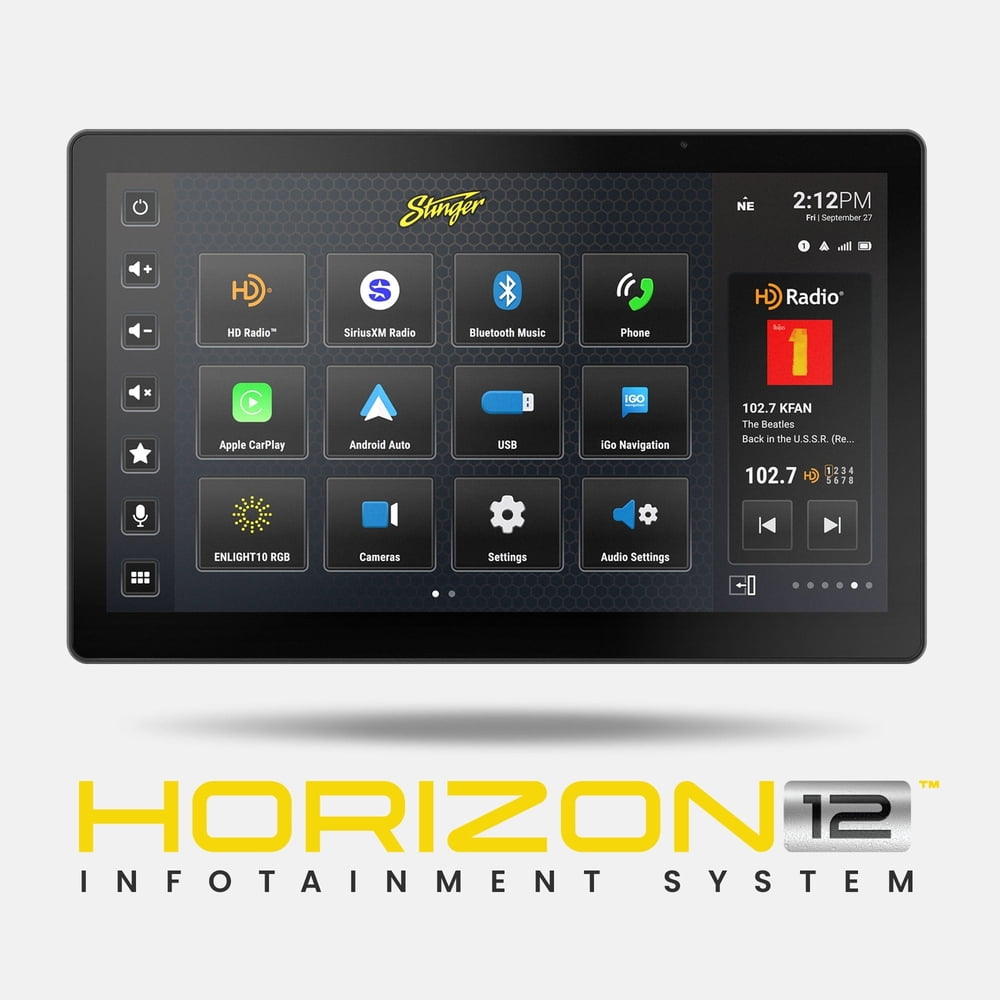 Stinger iX212 HORIZON12 12.8" Single or Double DIN Floating Touchscreen ...
