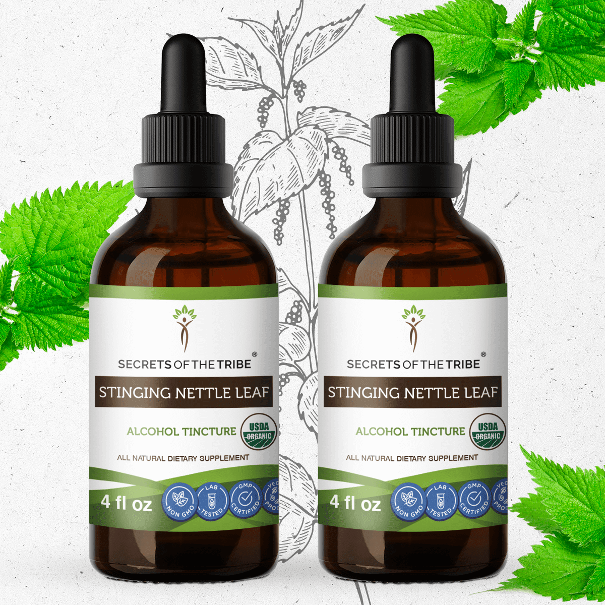 Stinging Nettle Leaf Tincture Alcohol Extract, Organic Stinging Nettle ...