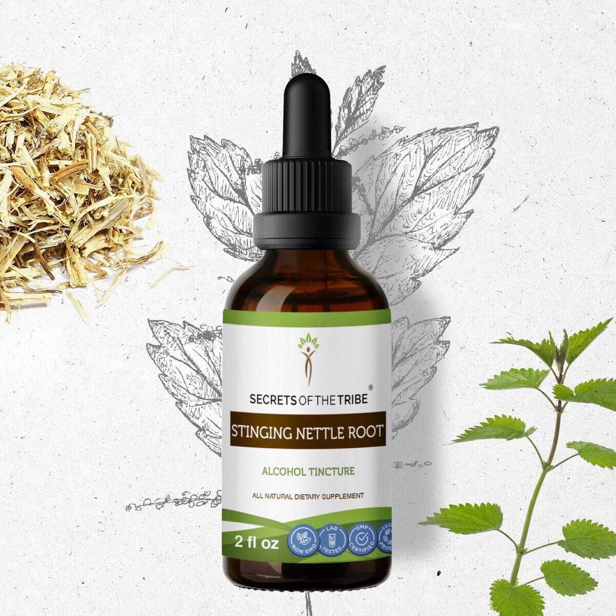 Secrets Of The Tribe Stinging Nettle Root Tincture Dietary Supplement ...