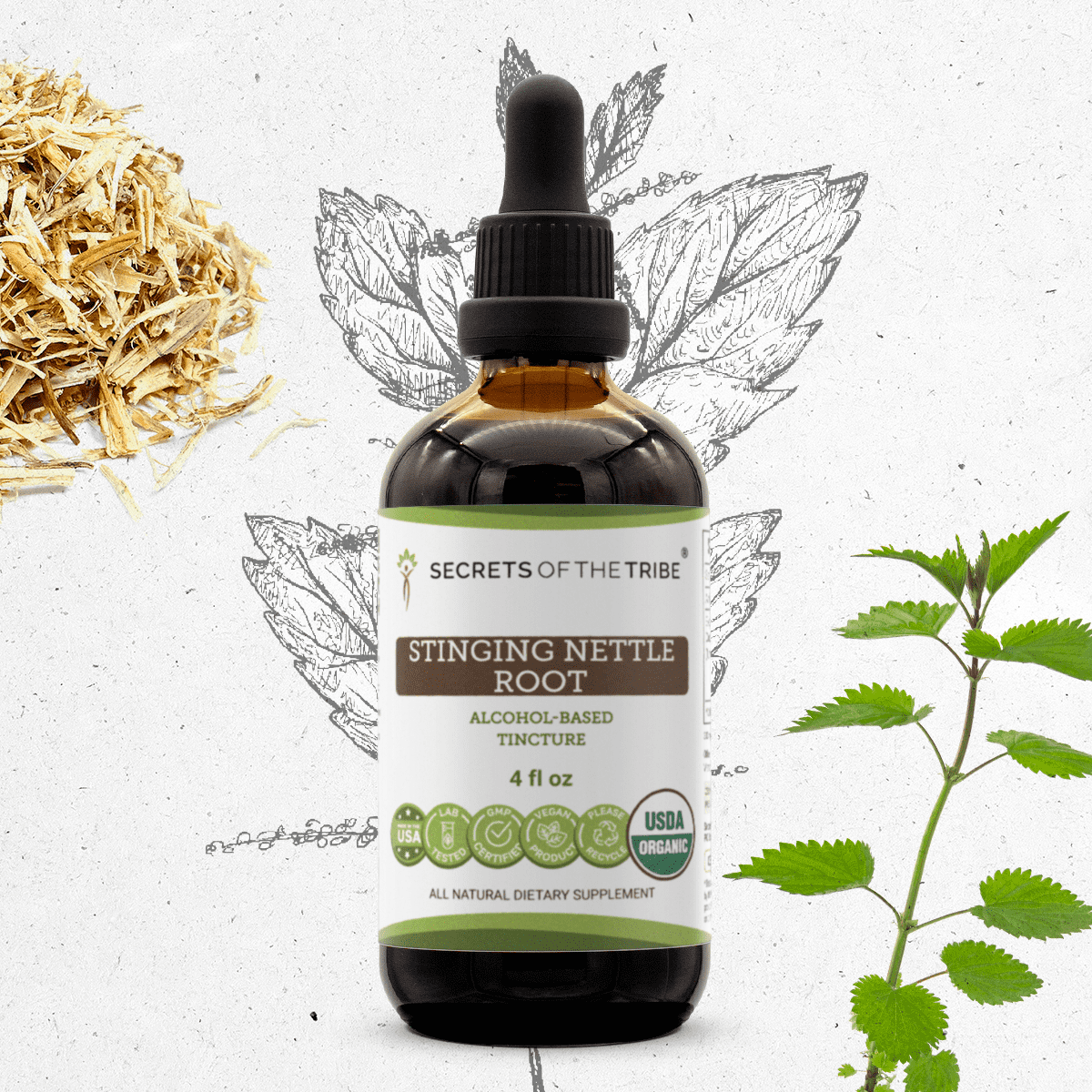Stinging Nettle Root Tincture Alcohol Extract, Organic Stinging Nettle ...